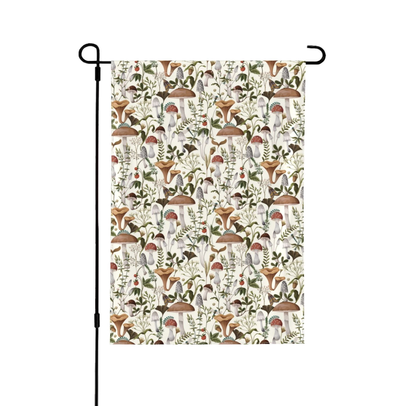 Wukai Mushroom Garnish Garden Flags Double Sided Welcome Garden Yard ...