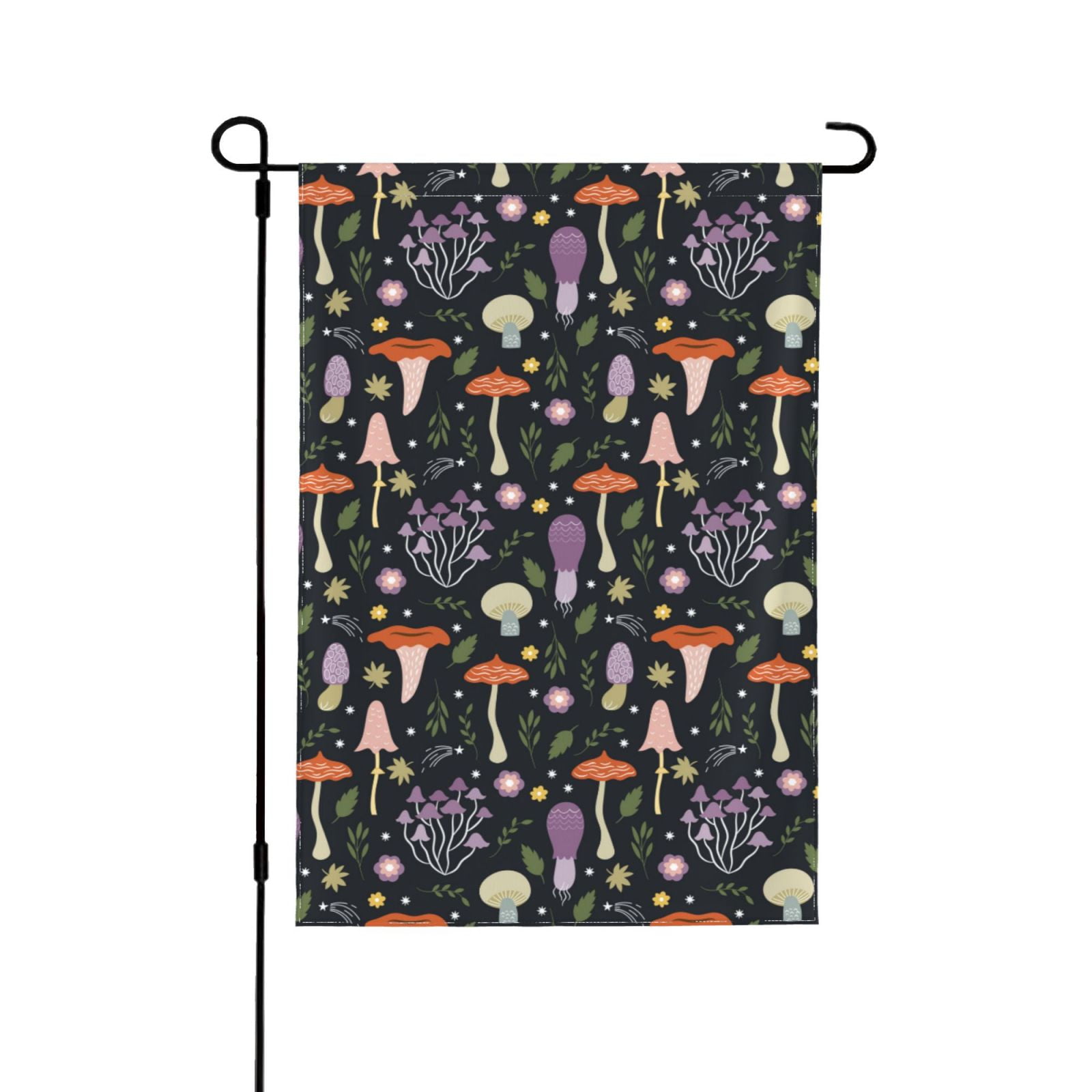Wukai Mushrooms Garden Flags Double Sided Welcome Garden Yard House Flags Outside Outdoor House ...