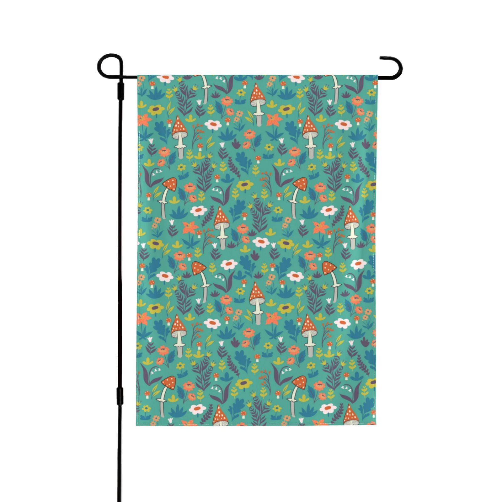 Wukai Mushrooms and Flowers Garden Flags Double Sided Welcome Garden ...