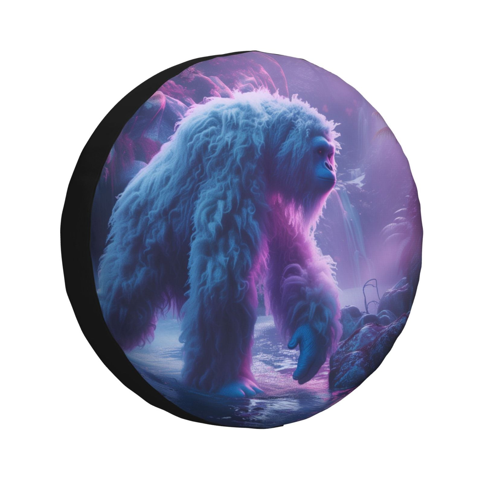 Wukai Mystical White gorilla Jungle Print Spare Tire Cover for RV ...