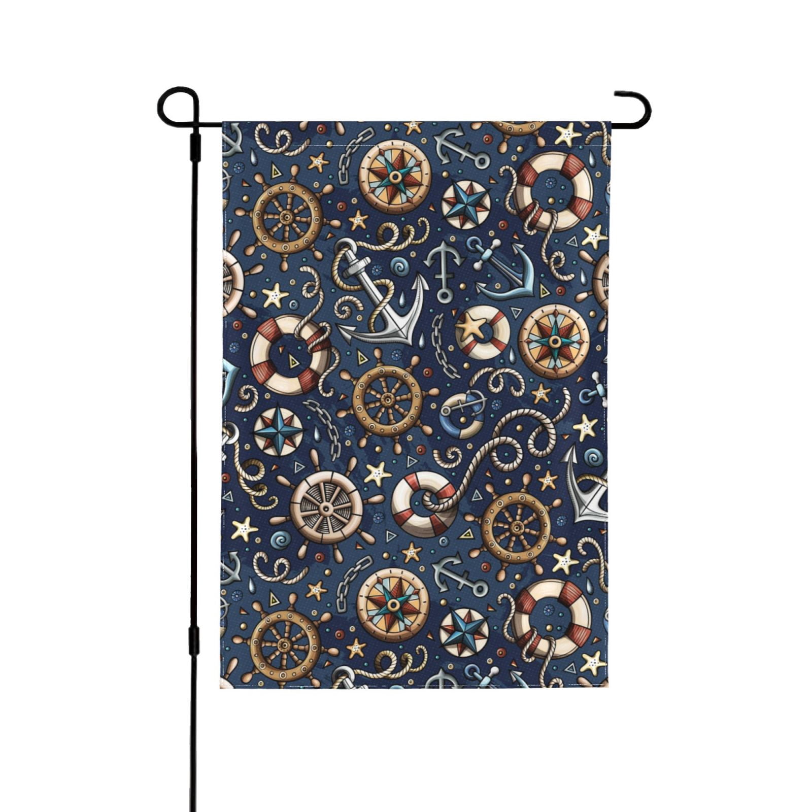 Wukai Nautical Garden Flags Double Sided Welcome Garden Yard House ...