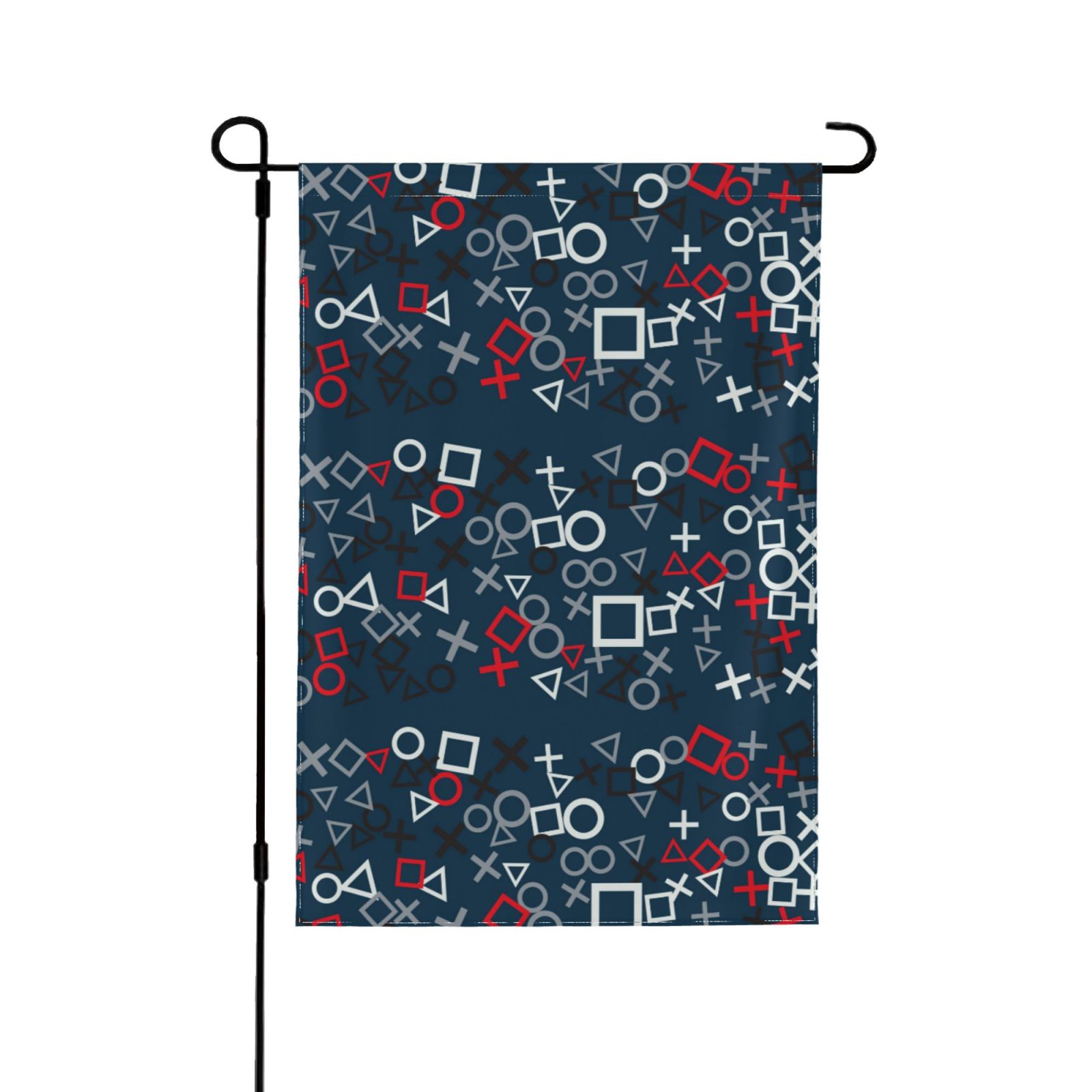Wukai Navy Blue Geometric Garden Flags Double Sided Welcome Garden Yard ...