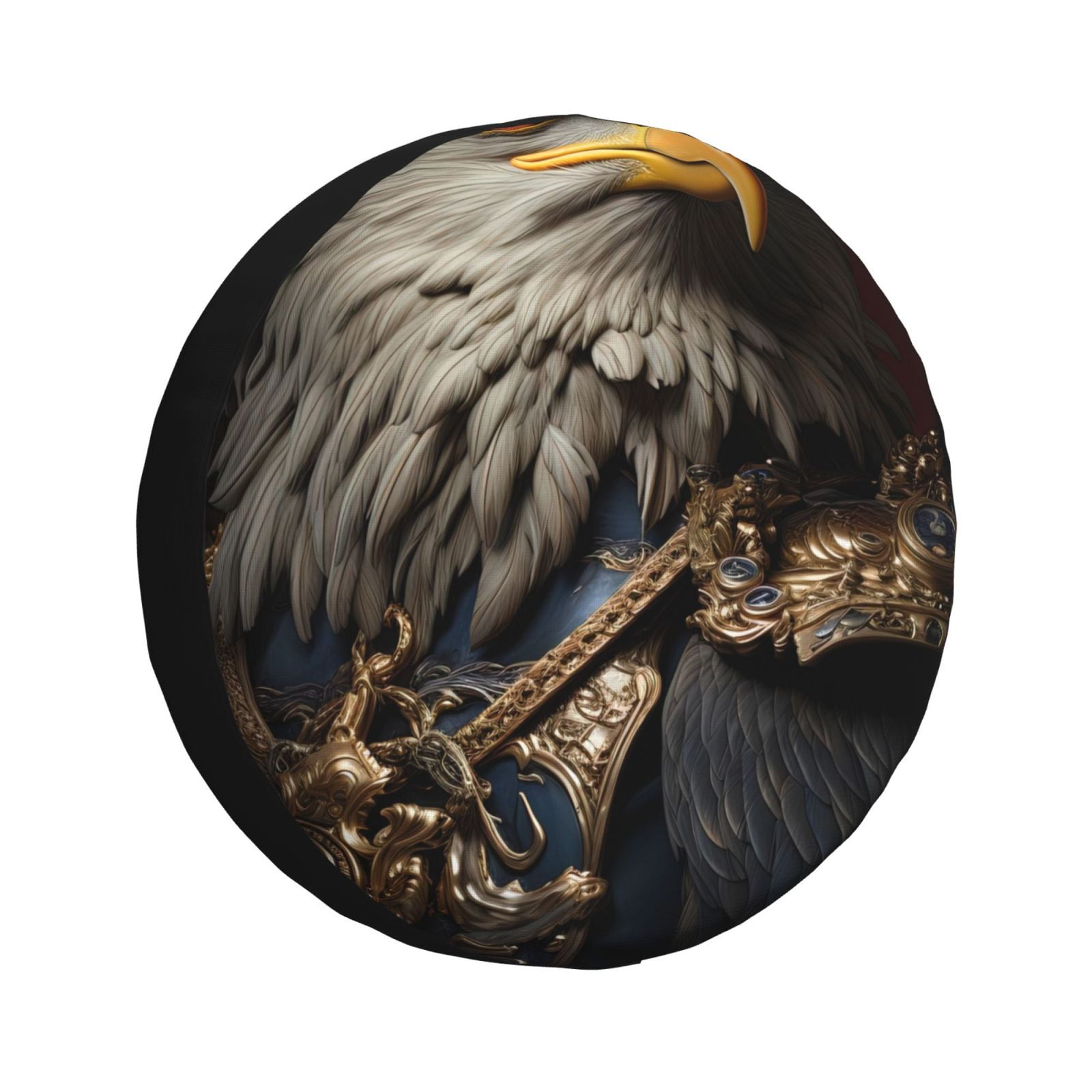 Wukai Noble Style Bald Eagle Print Spare Tire Cover for RV Trailer ...