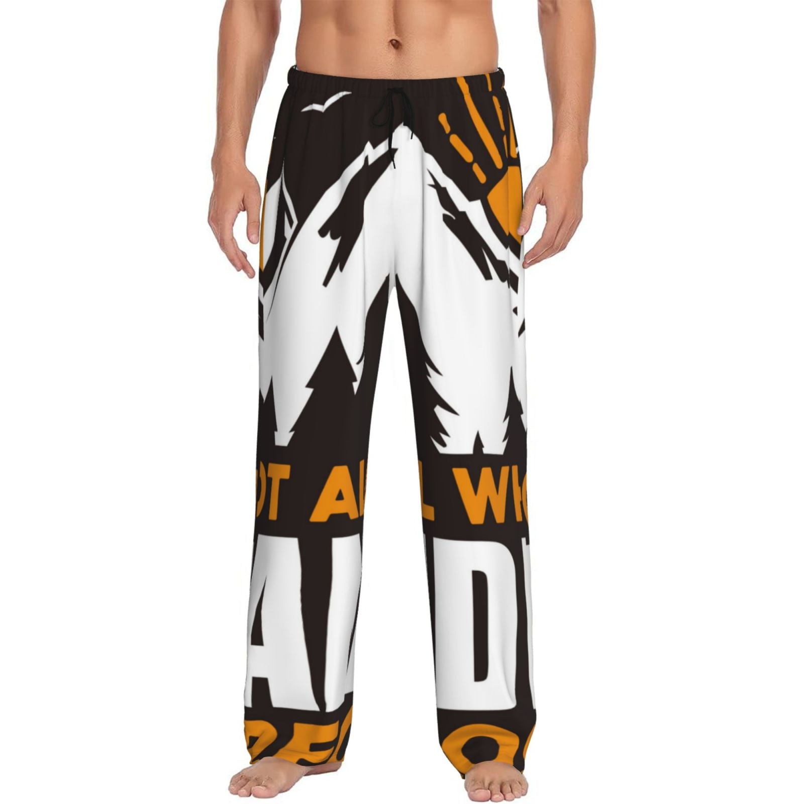 Wukai Not All Who Wander Are Lost4 Mens PJ Pajama Pants|Sleepwear Plaid ...