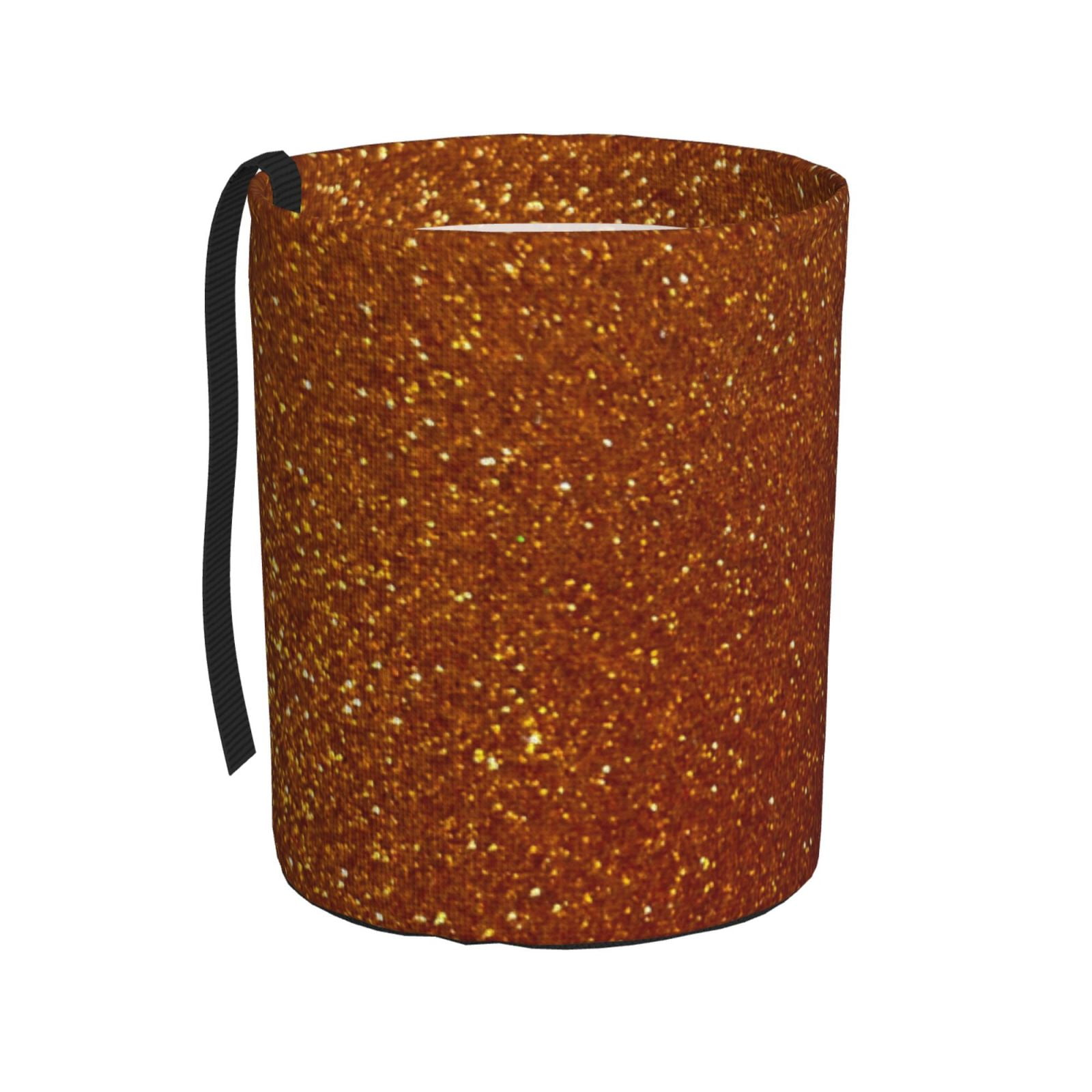 Wukai Orange Glitter Print Car Trash Can - Easy to Clean Hanging ...