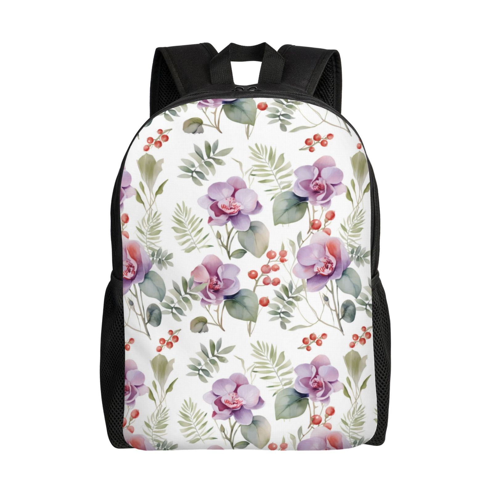 Wukai Orchids Flowers Travel Laptop Backpack - Waterproof, Anti-Theft ...