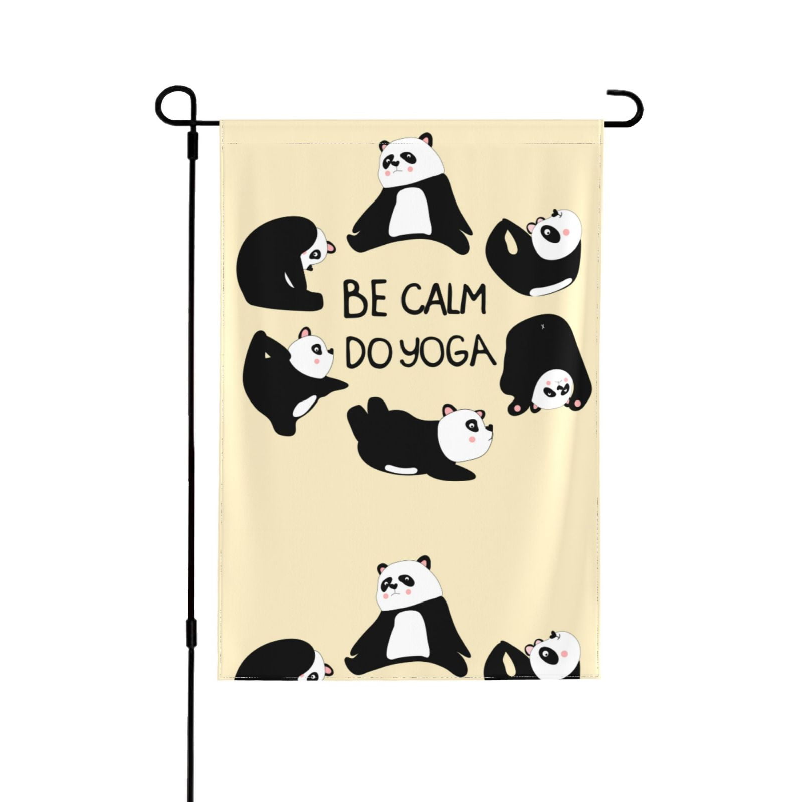 Wukai Panda Doing Yoga Garden Flags Double Sided Welcome Garden Yard ...