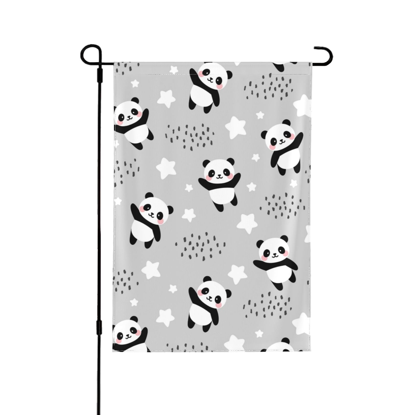 Wukai Pandas Garden Flags Double Sided Welcome Garden Yard House Flags ...