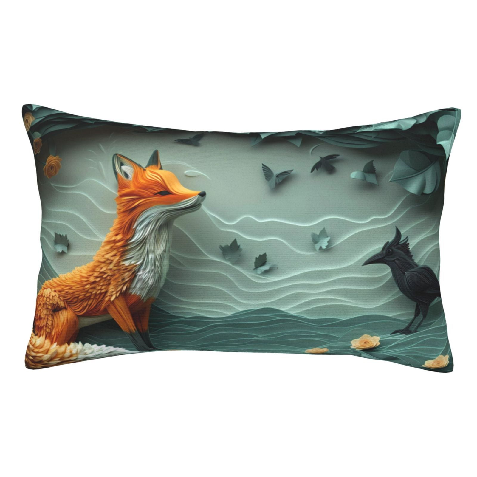 Wukai Paper Fox Crow Fantasy Elastic Luggage Cover,luggage covers for ...
