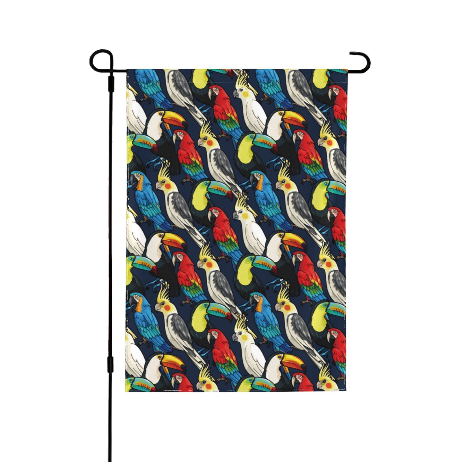 Wukai Parrot Garden Flags Double Sided Welcome Garden Yard House Flags ...