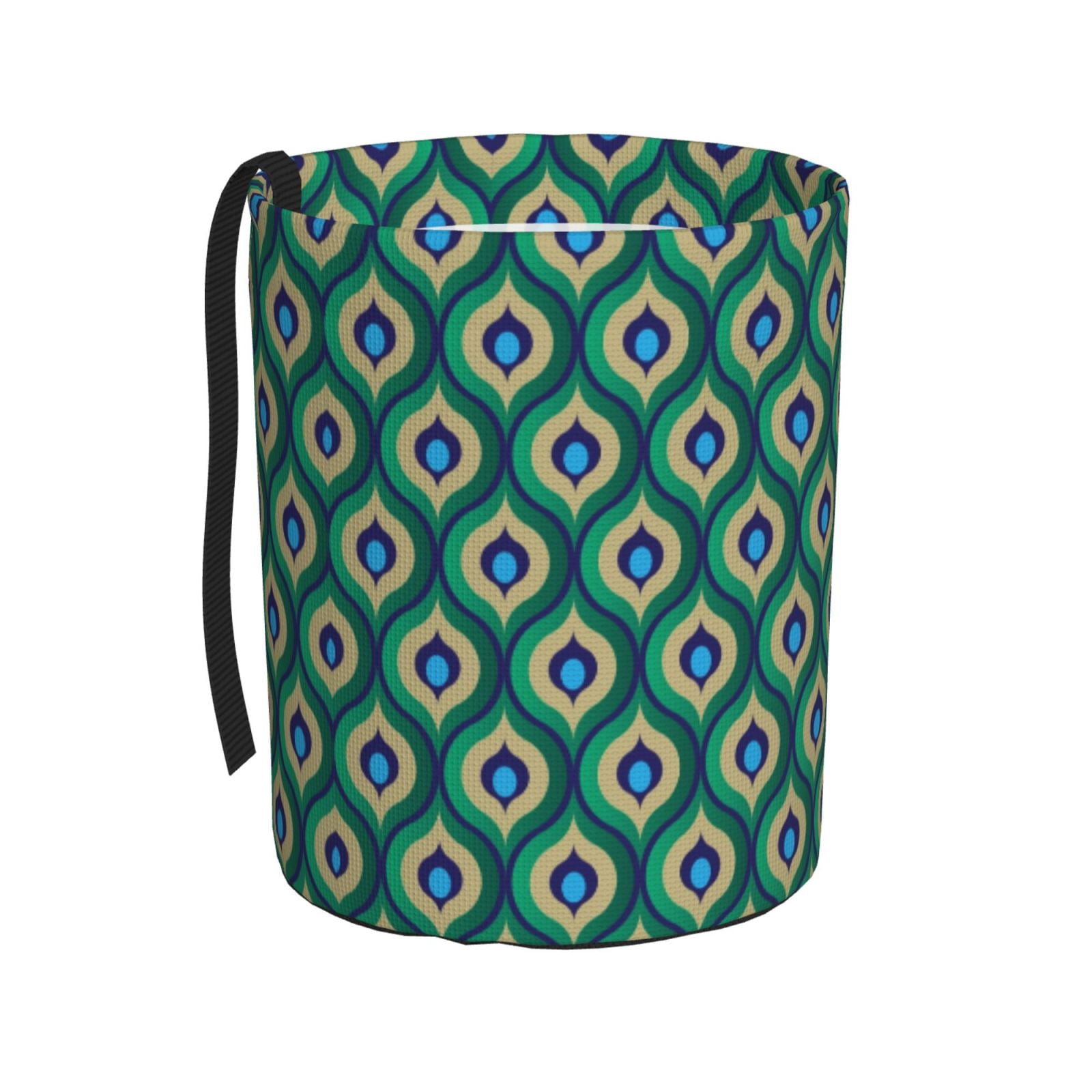 Wukai Peacock'S Tail Print Car Trash Can - Easy to Clean Hanging ...