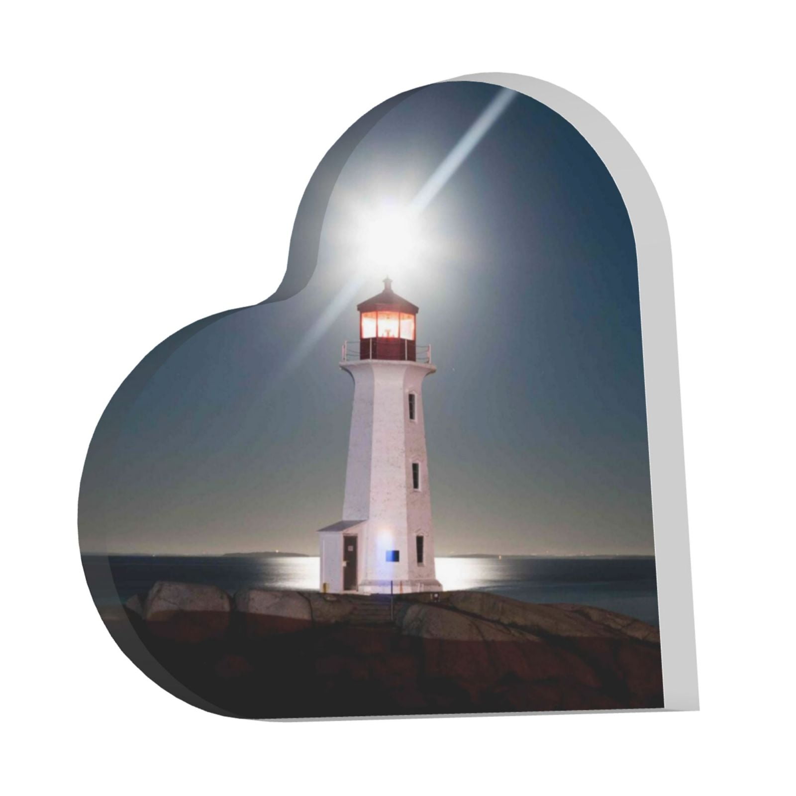 Wukai Peggy's Cove Lighthouse Print Elegant Acrylic Gift Decorations ...