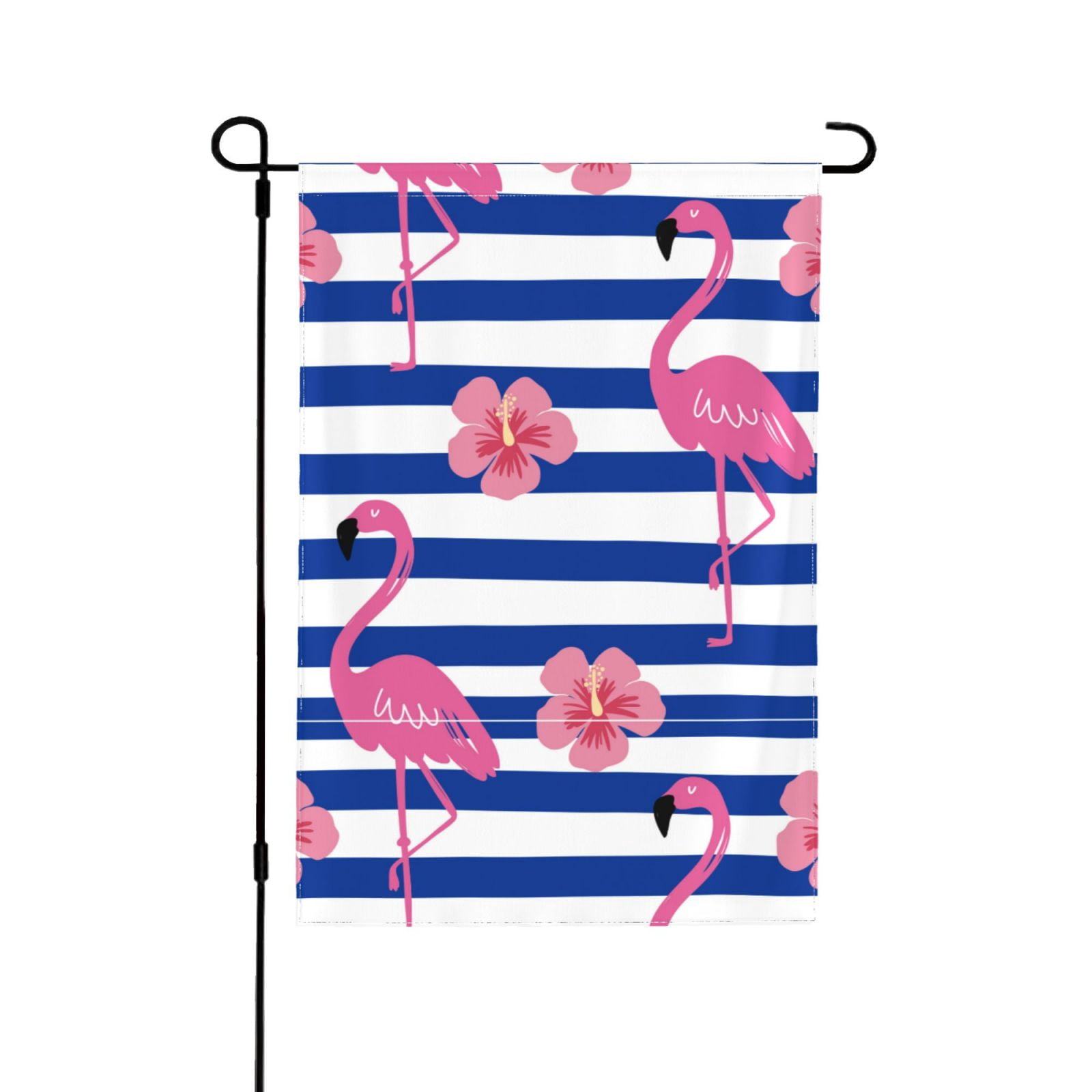 Wukai Pink Flamingo Garden Flags Double Sided Welcome Garden Yard House ...