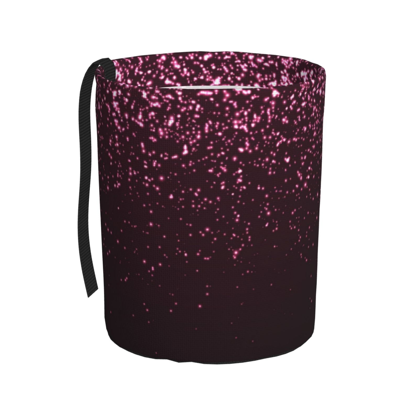 Wukai Pink Glitter Sparkles A Print Car Trash Can - Easy to Clean ...