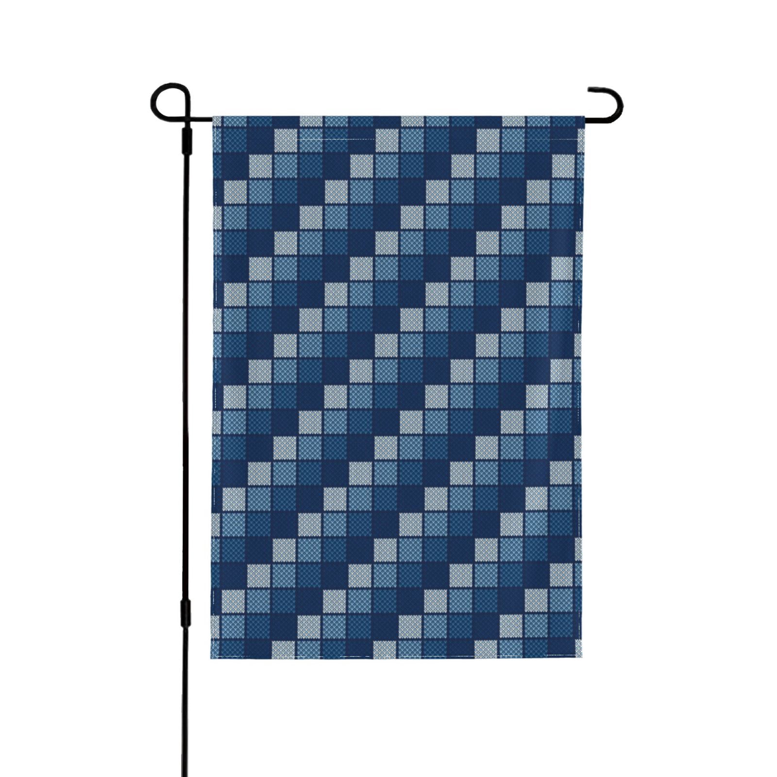Wukai Pixel Grid Garden Flags Double Sided Welcome Garden Yard House ...