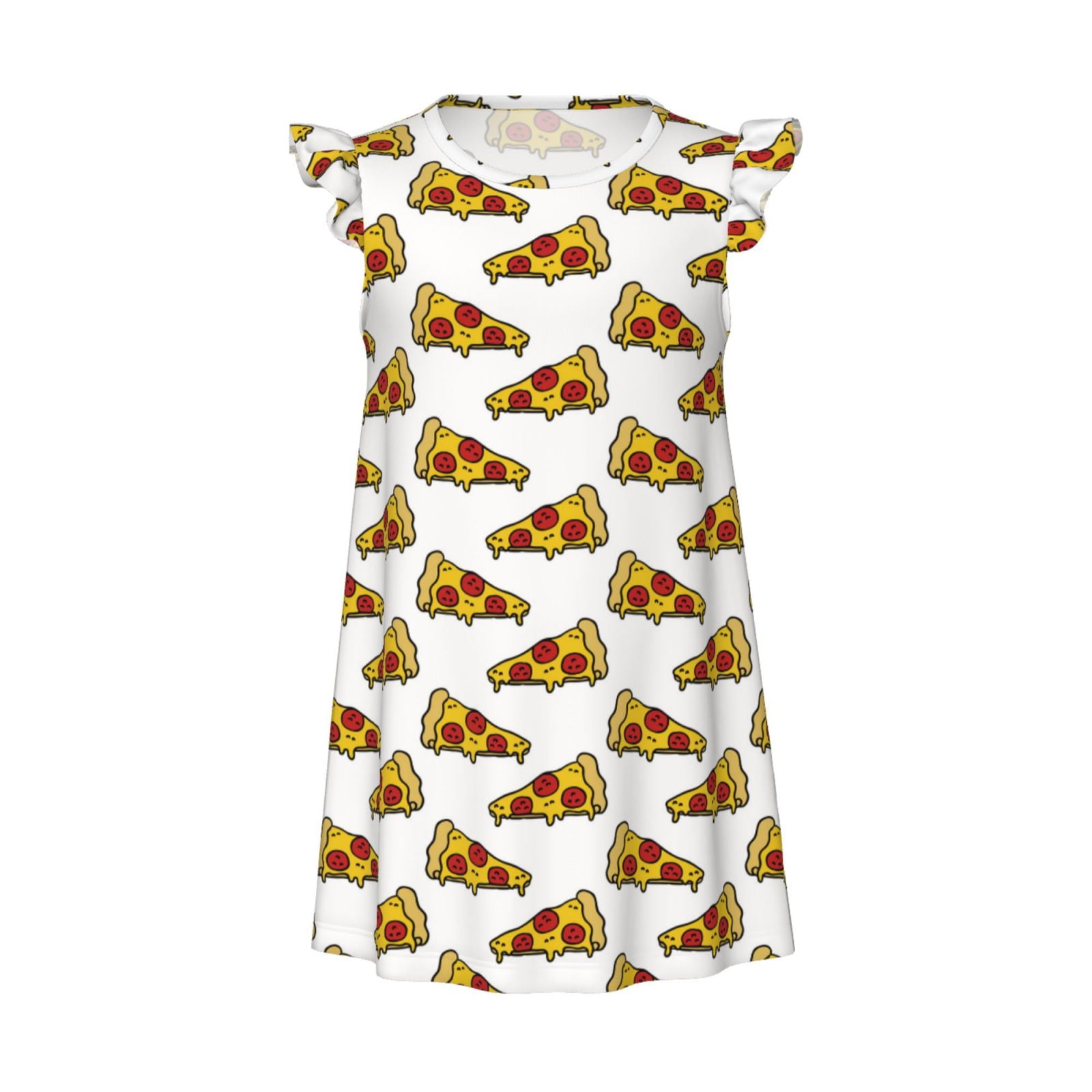 Wukai Pizza Print Girls Nightgowns Pajamas Dress,Soft & Cute Pajamas ...