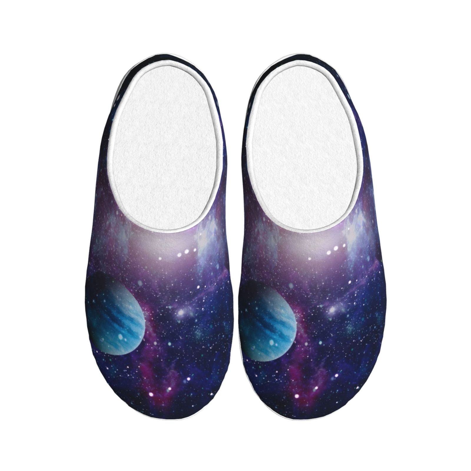 Wukai Planets Stars And Galaxies1 Print Women's Indoor Bedroom Slipper ...