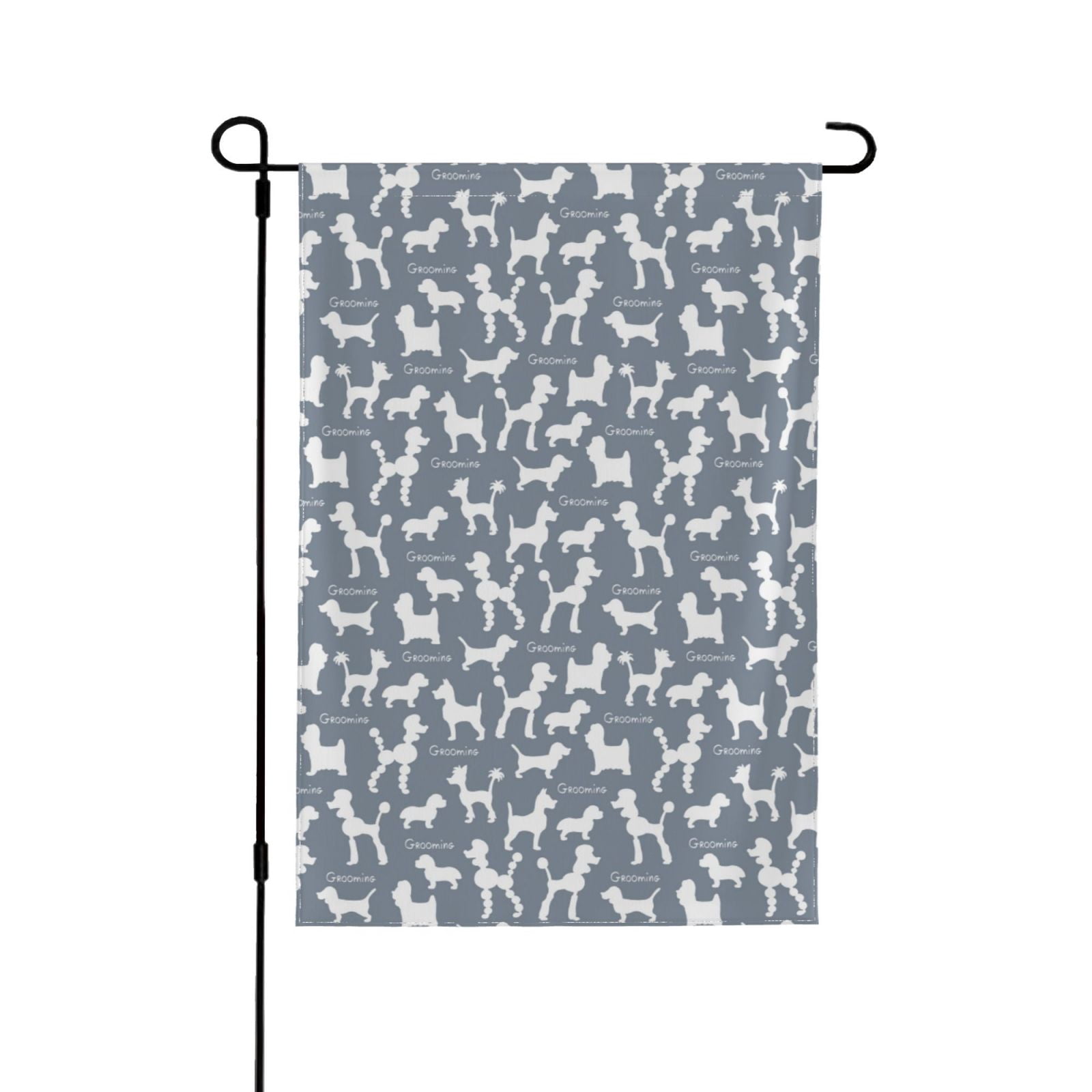 Wukai Poodle Dog Garden Flags Double Sided Welcome Garden Yard House ...