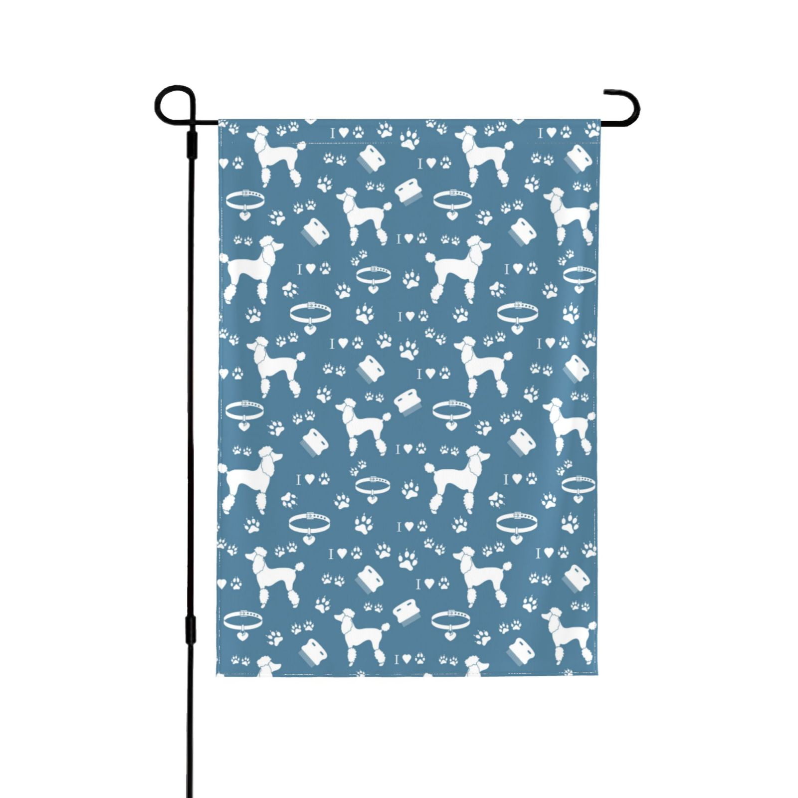 Wukai Poodle Dog Garden Flags Double Sided Welcome Garden Yard House ...