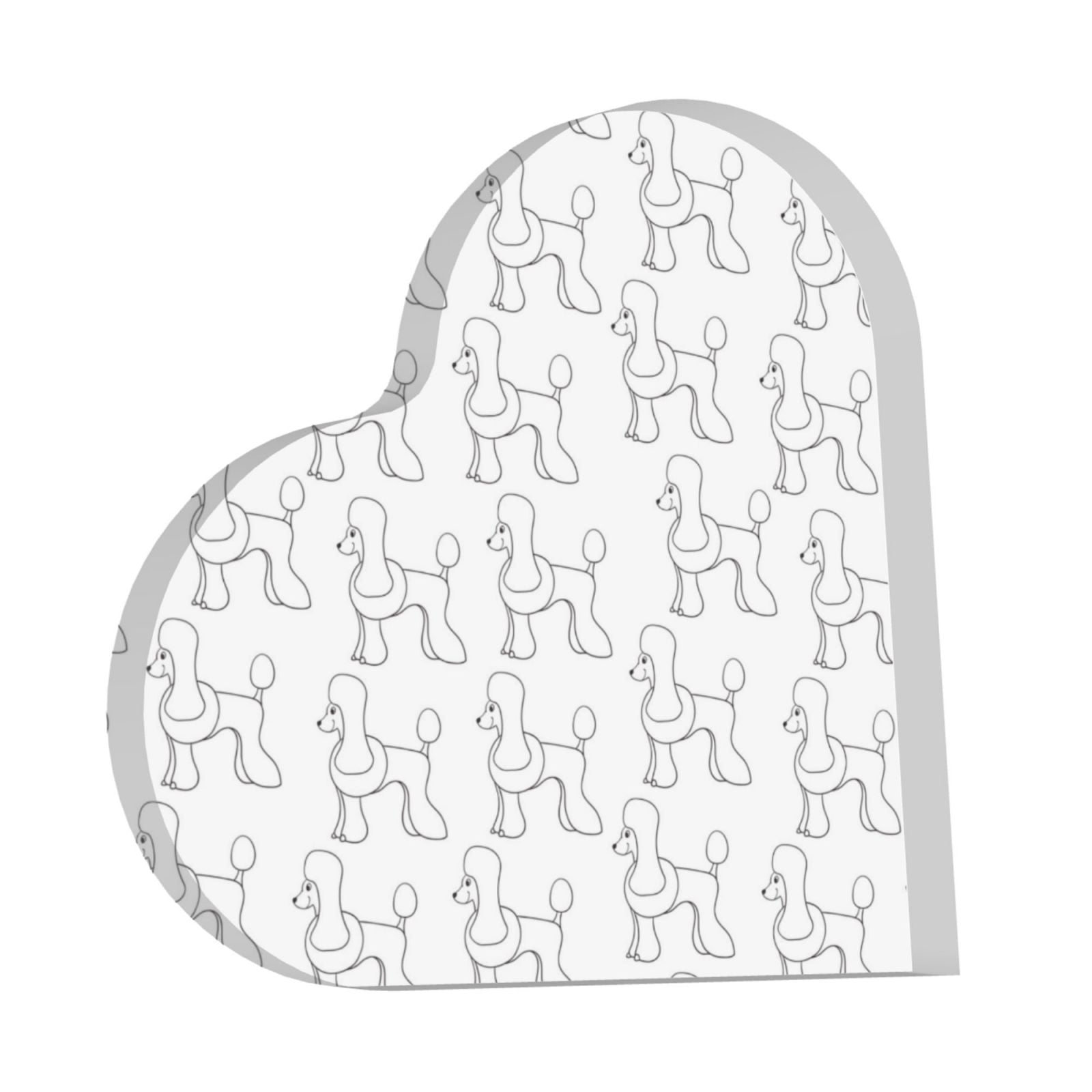 Wukai Poodle Dog Print Elegant Acrylic Gift Decorations Perfect for ...
