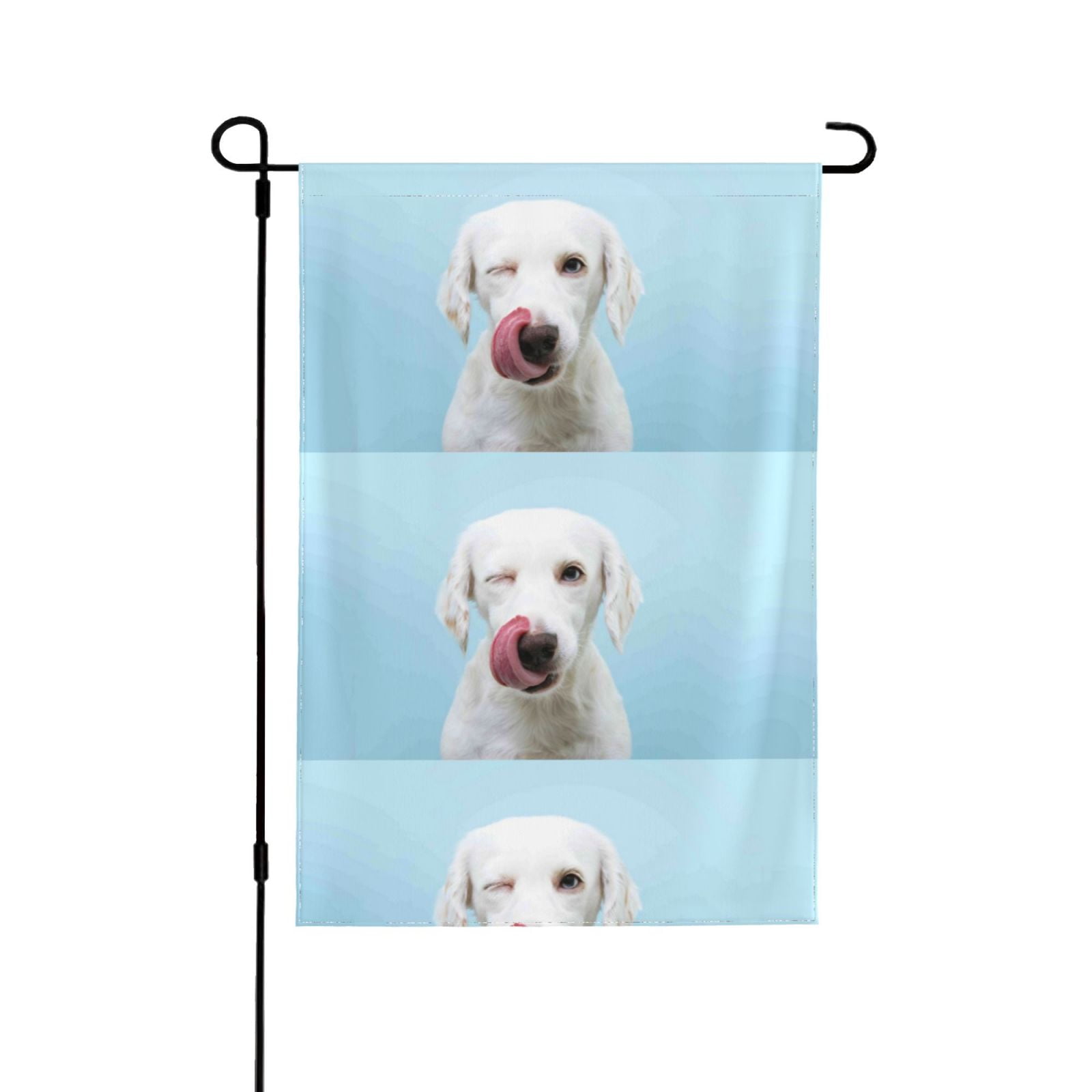 Wukai Puppy Licks Nose Garden Flags Double Sided Welcome Garden Yard ...
