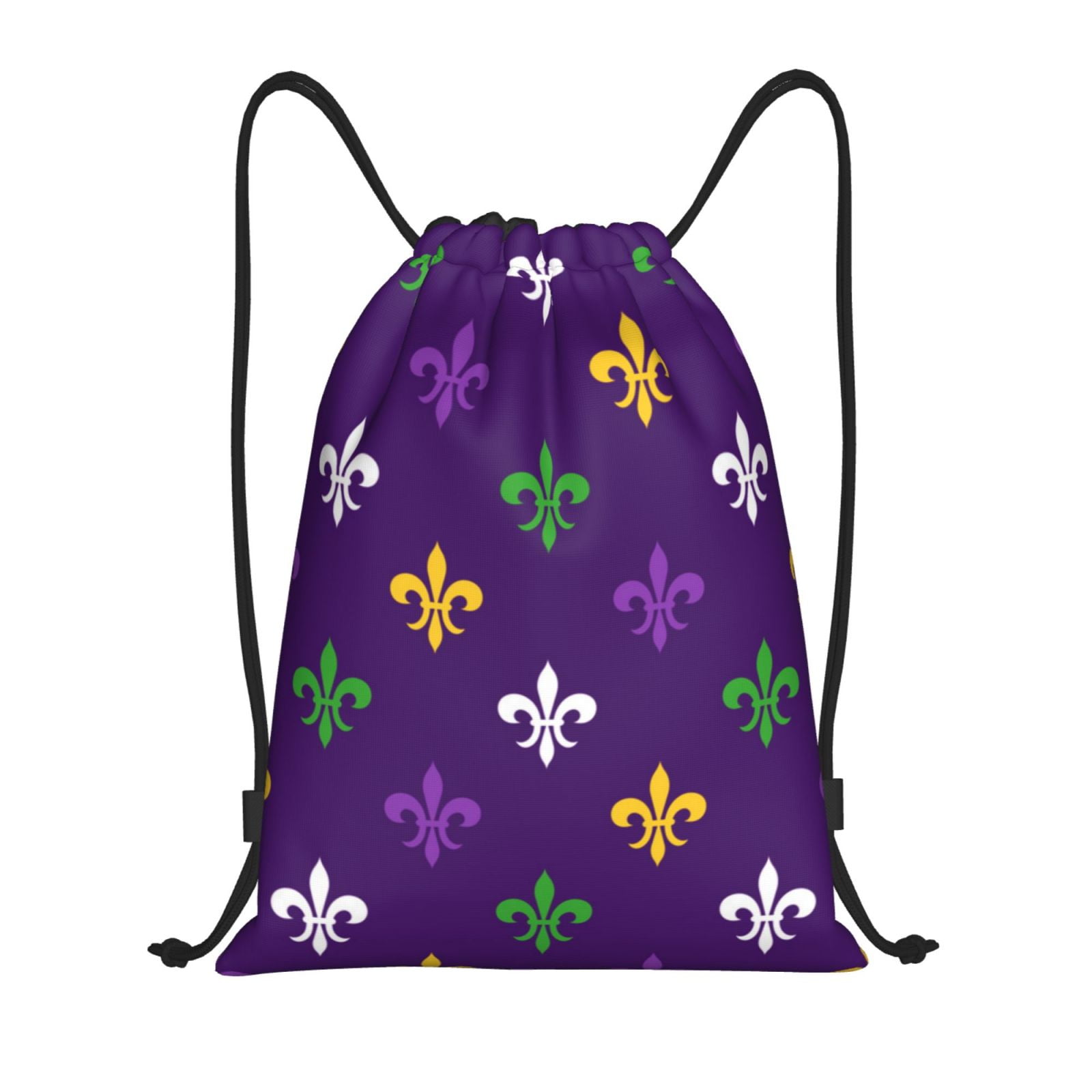 Wukai Purple Mardi Gras Drawstring Backpack Bag Sport Gym Sackpack ...