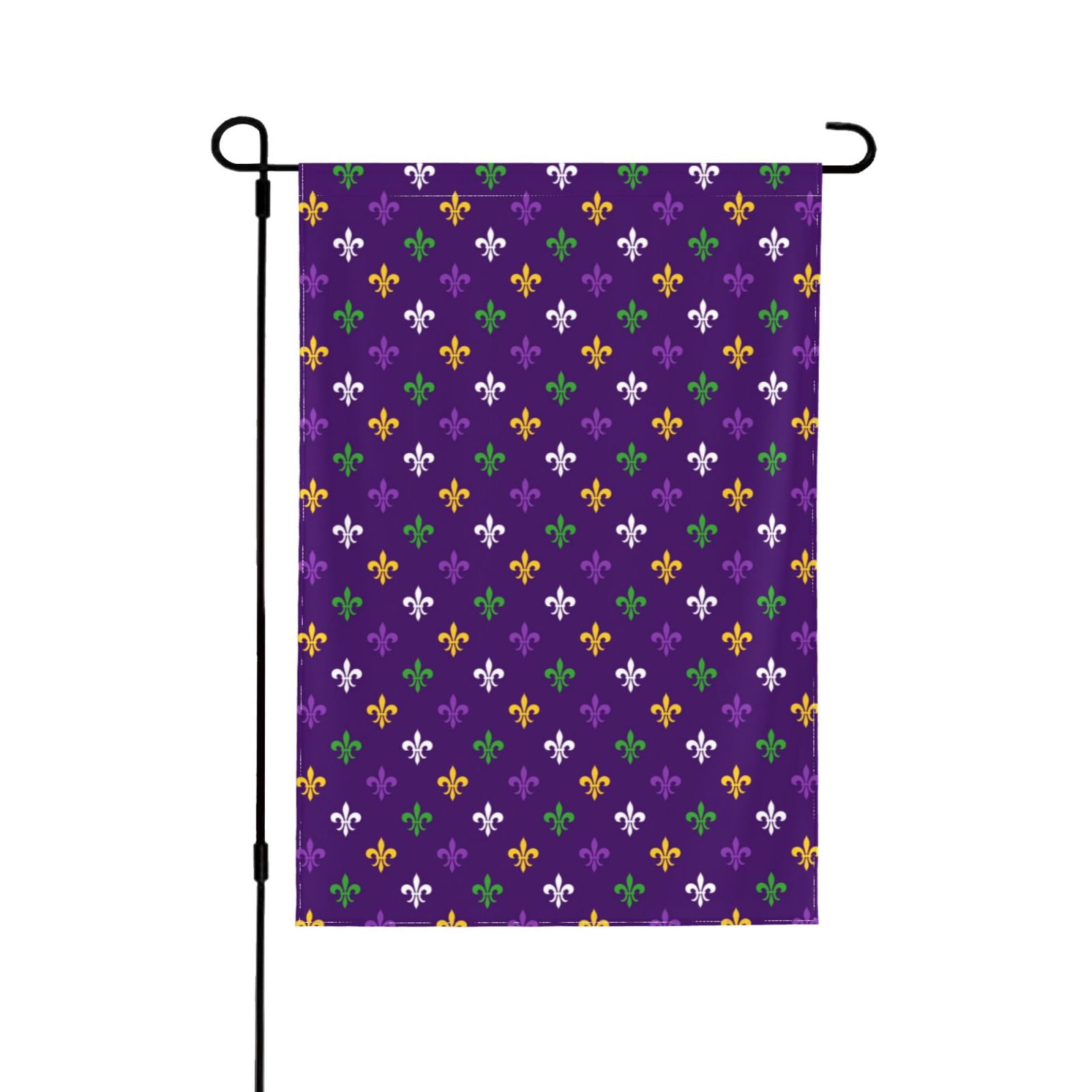 Wukai Purple Mardi Gras Garden Flags Double Sided Welcome Garden Yard ...