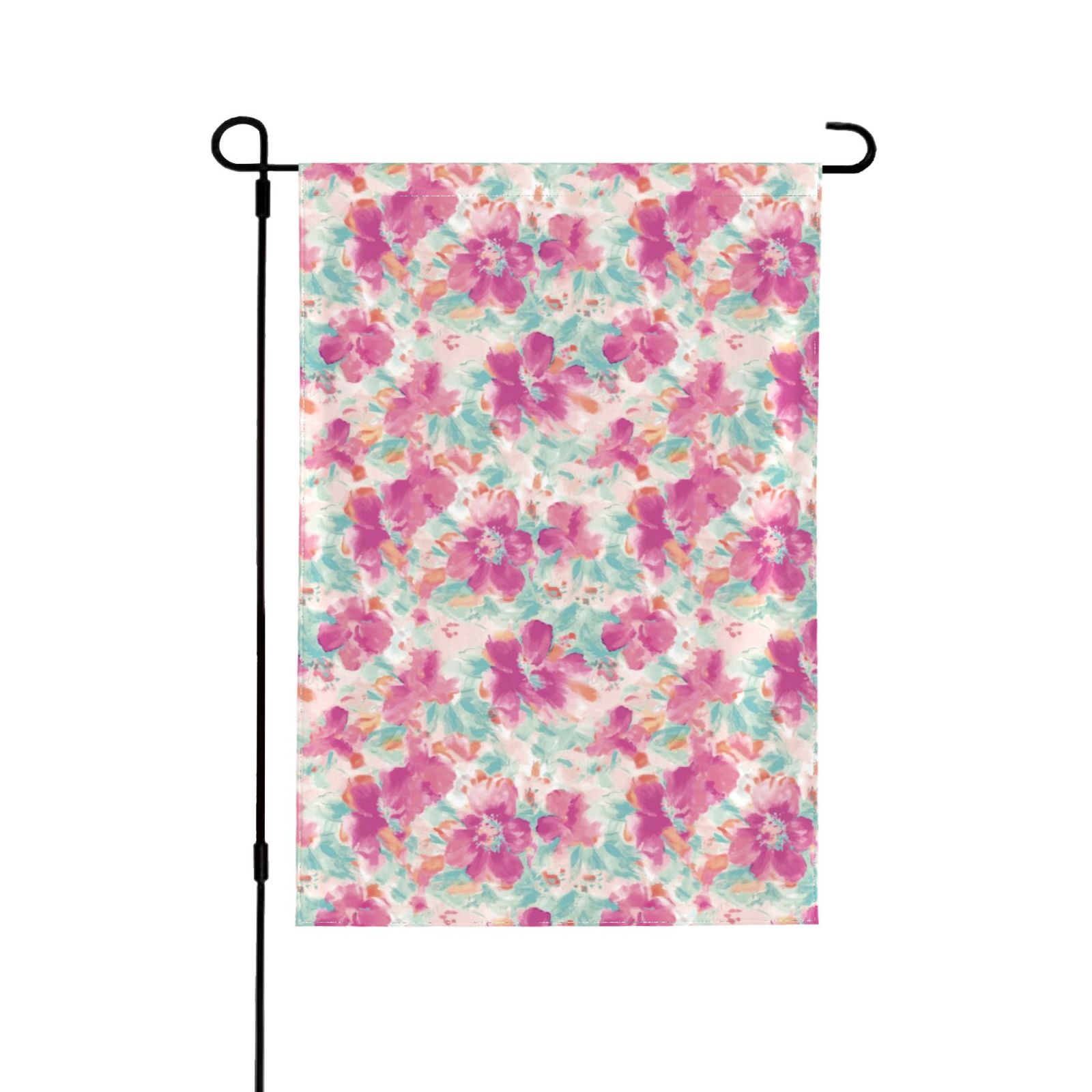 Wukai Purple Watercolor Flowers Garden Flags Double Sided Welcome ...