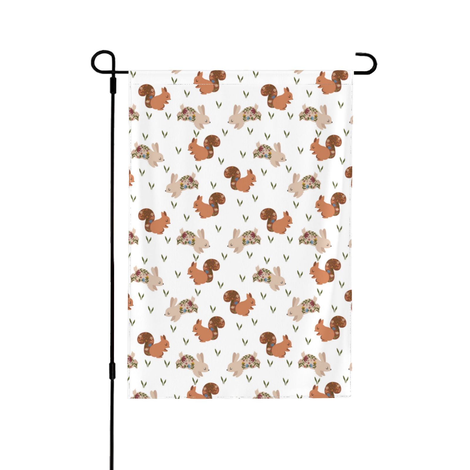 Wukai Rabbit And Squirrel Garden Flags Double Sided Welcome Garden Yard ...