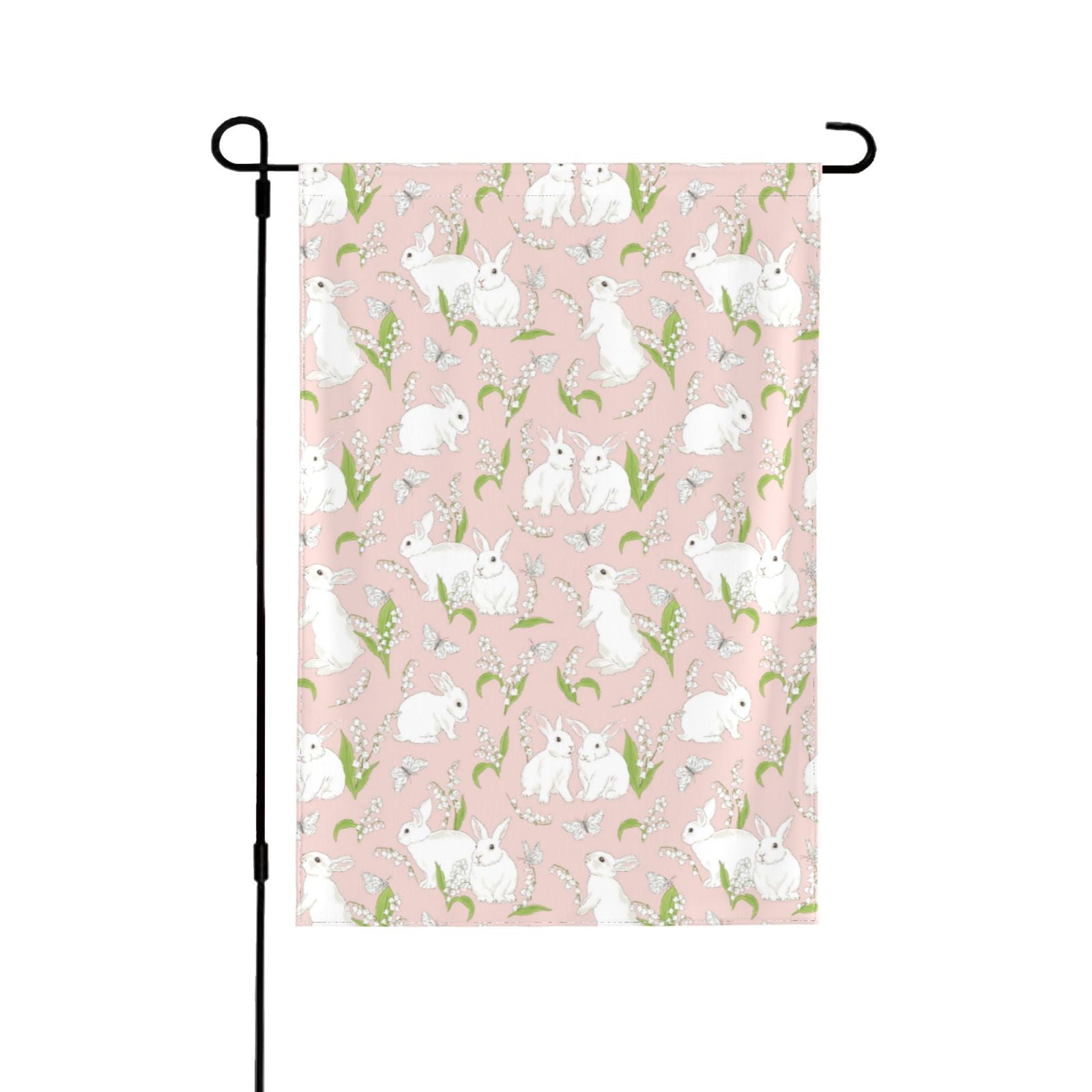 Wukai Rabbit Garden Flags Double Sided Welcome Garden Yard House Flags ...