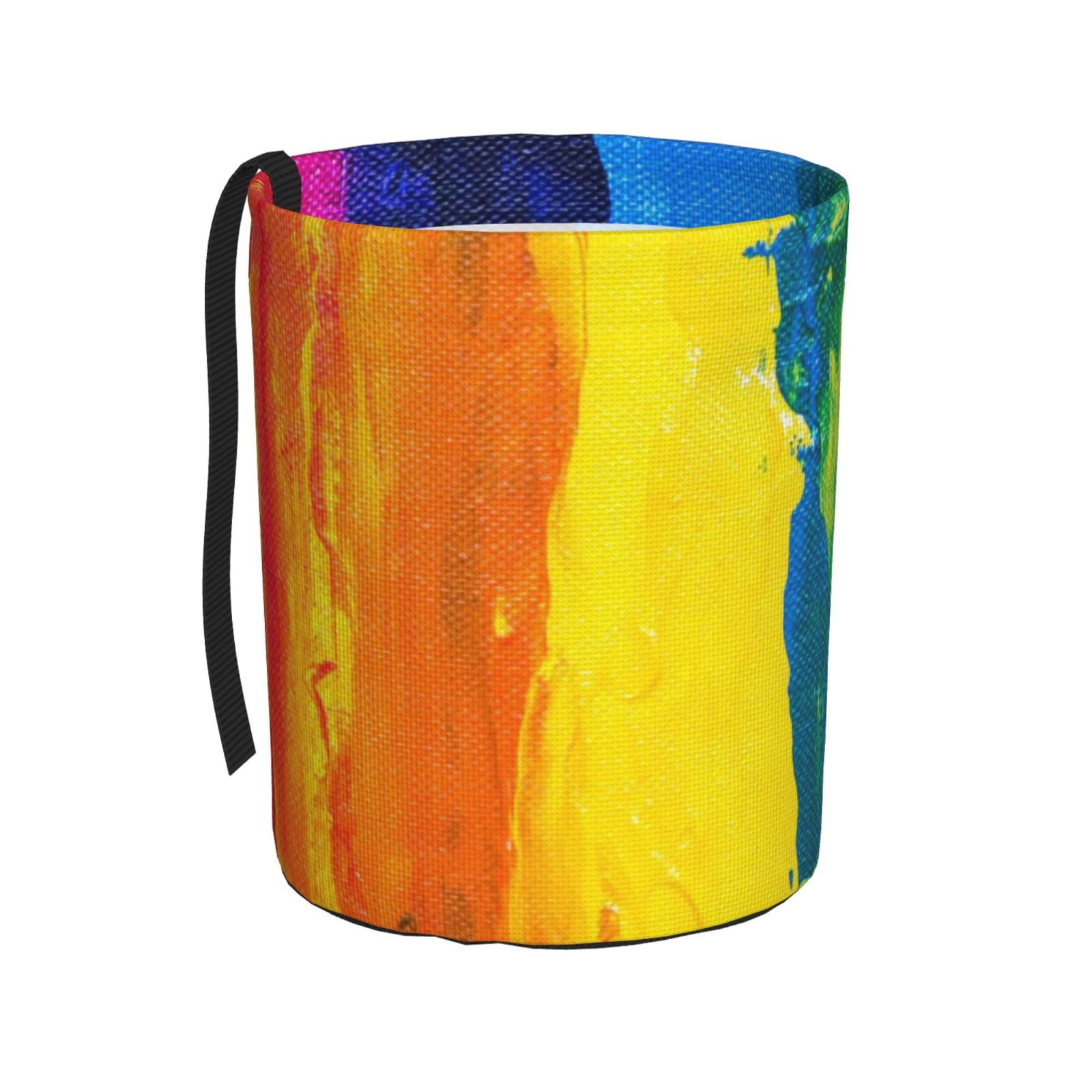 Wukai Rainbow Colored Print Car Trash Can - Easy to Clean Hanging ...