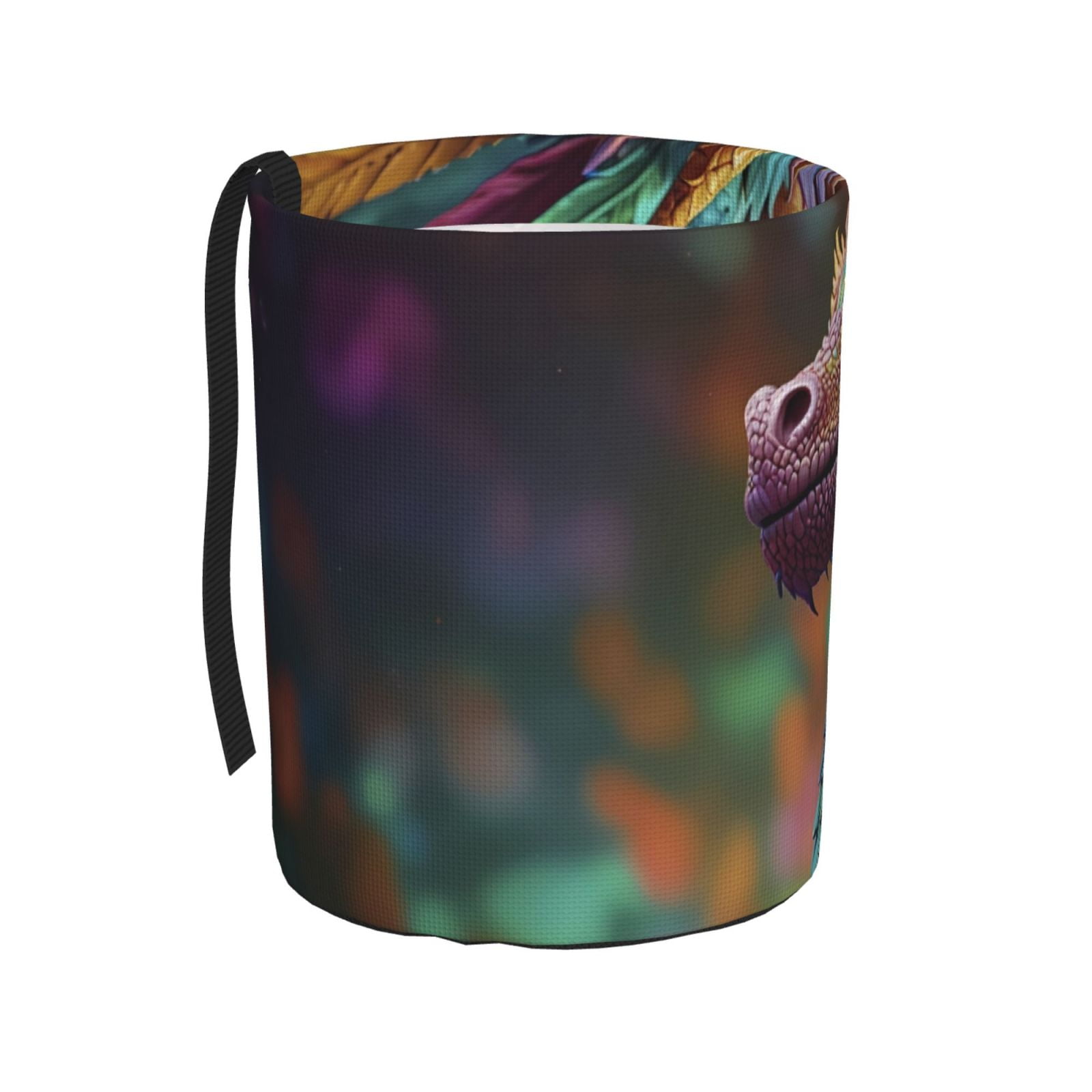 Wukai Rainbow Scales Fantasy Dragon Print Car Trash Can - Easy to Clean ...