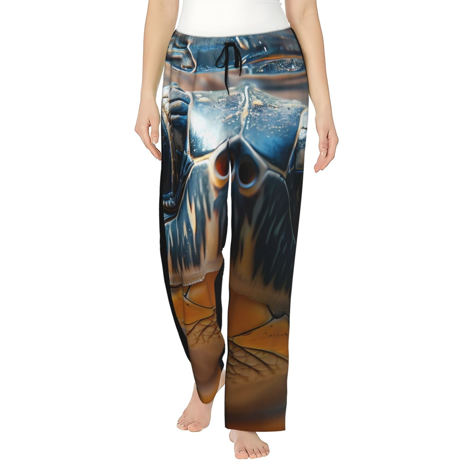 Wukai Realistic Cute Sea Turtle Women Pajama Pants Comfy Stretch ...