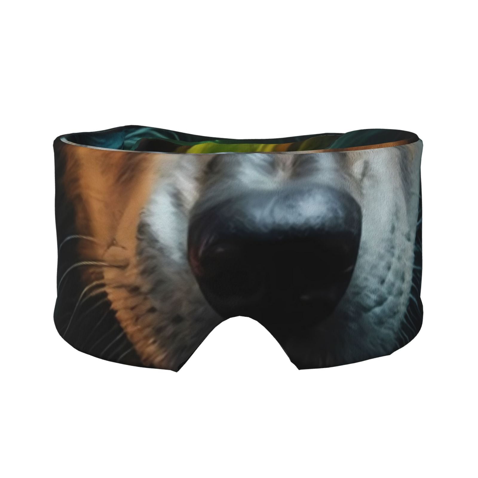 Wukai Realistic Style Colorful Wolf A Print Sleep Mask - Eye Mask for ...