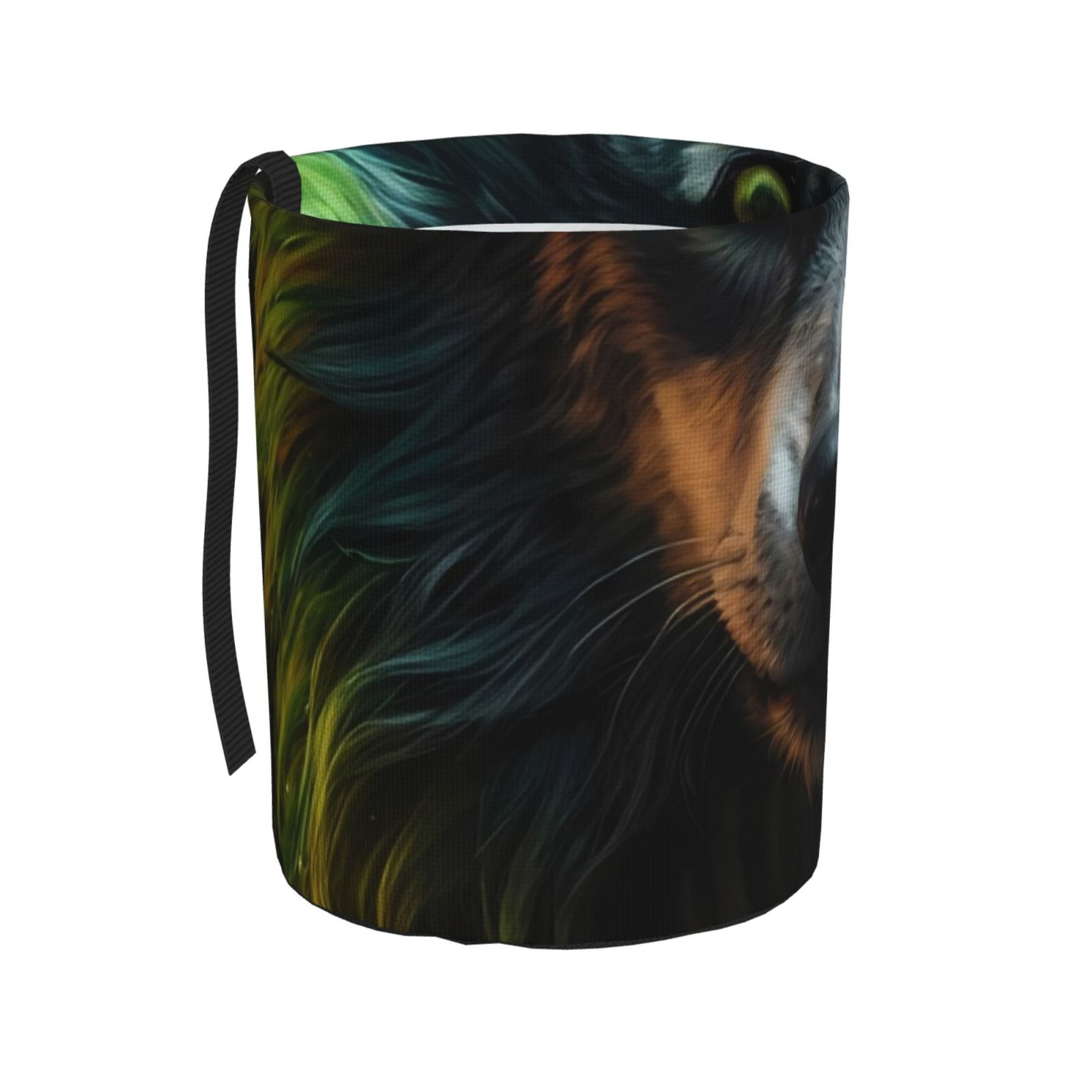 Wukai Realistic Style Colorful Wolf A Print Car Trash Can - Easy to ...