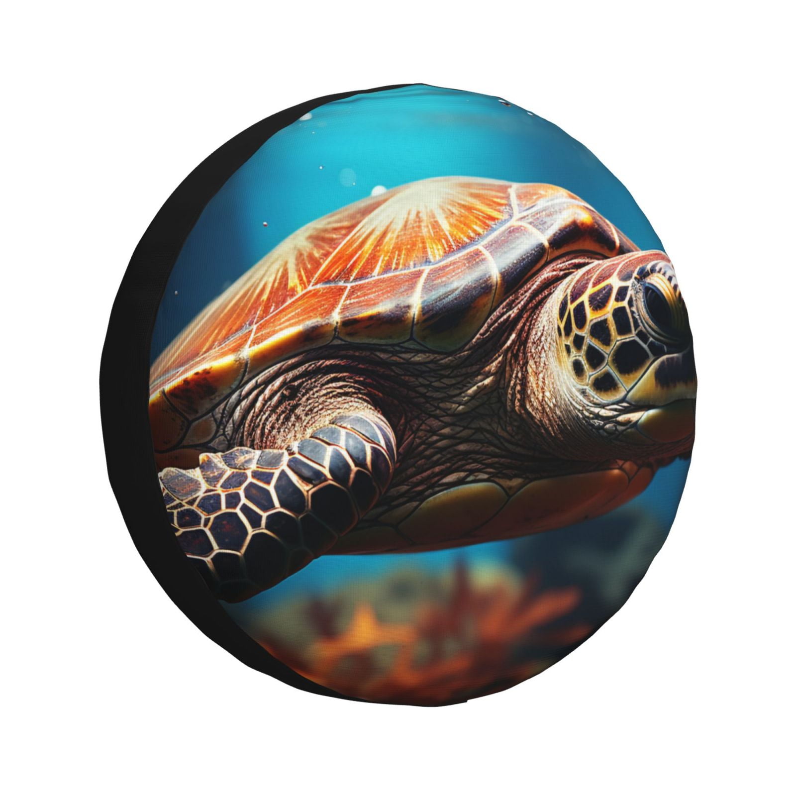 Wukai Realistic Turtle Print Spare Tire Cover for RV Trailer,Waterproof ...