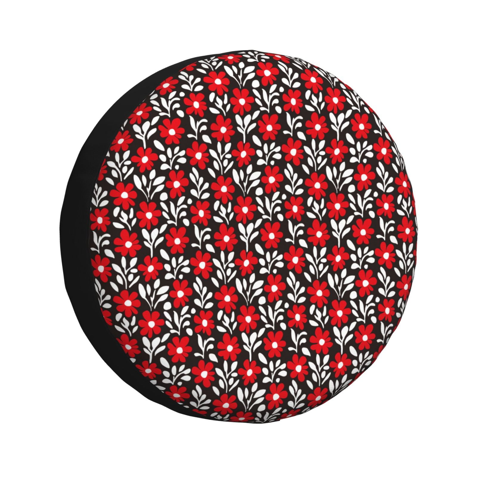 Wukai Red Floral Print Spare Tire Cover for RV Trailer,Waterproof PVC ...