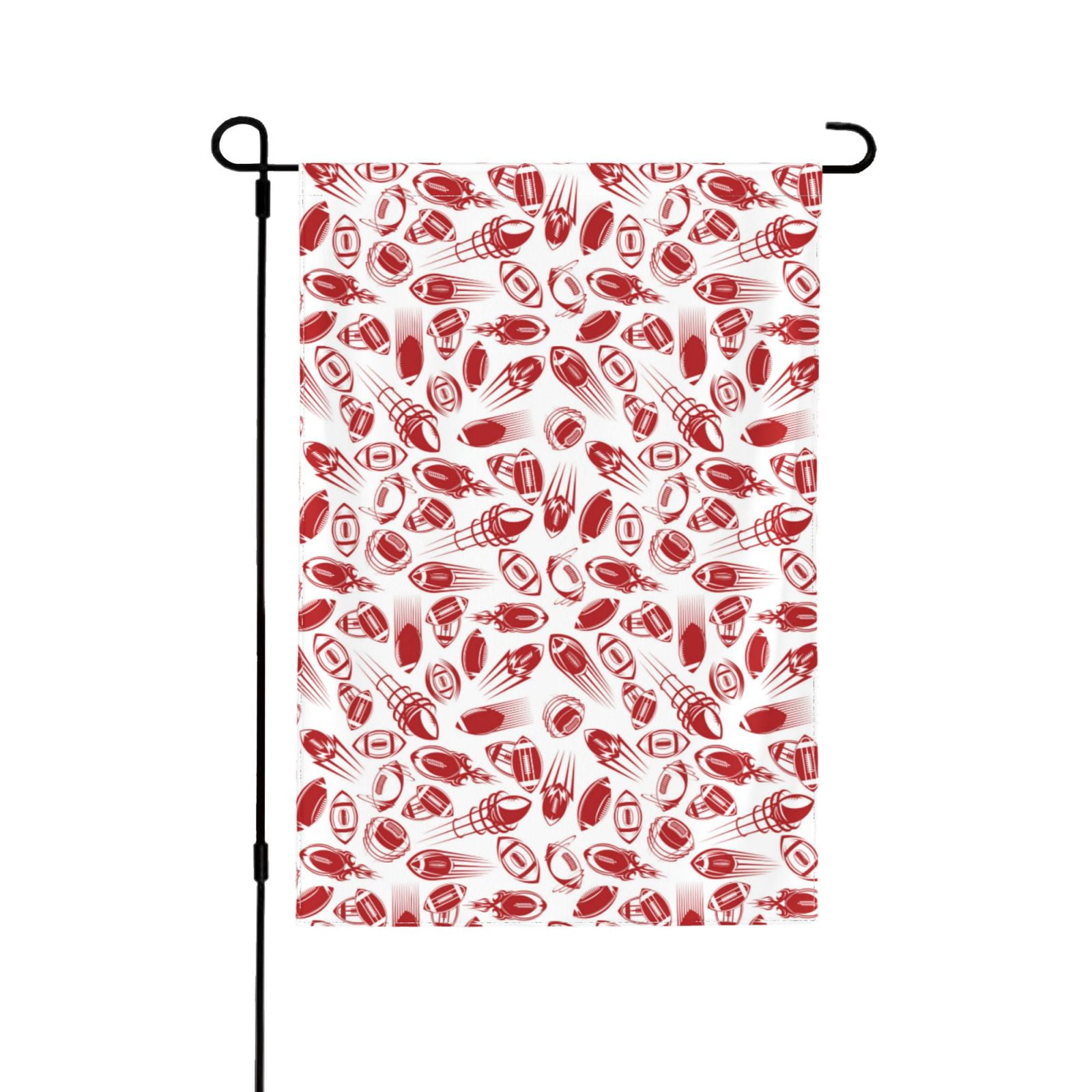 Wukai Red Football Garden Flags Double Sided Welcome Garden Yard House ...