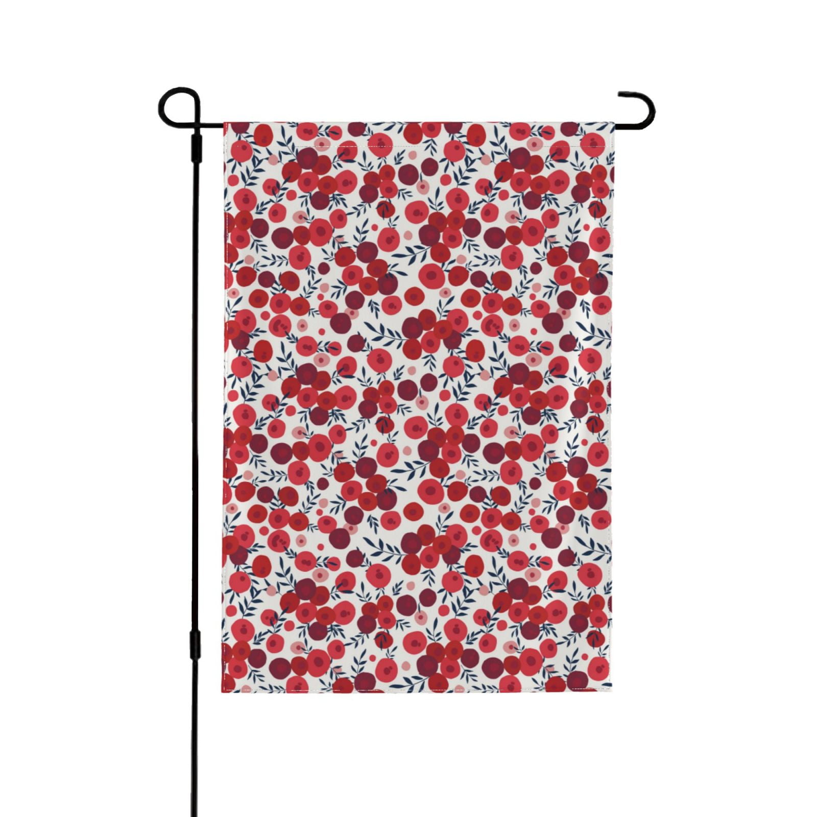 Wukai Red Hawthorn Garden Flags Double Sided Welcome Garden Yard House ...