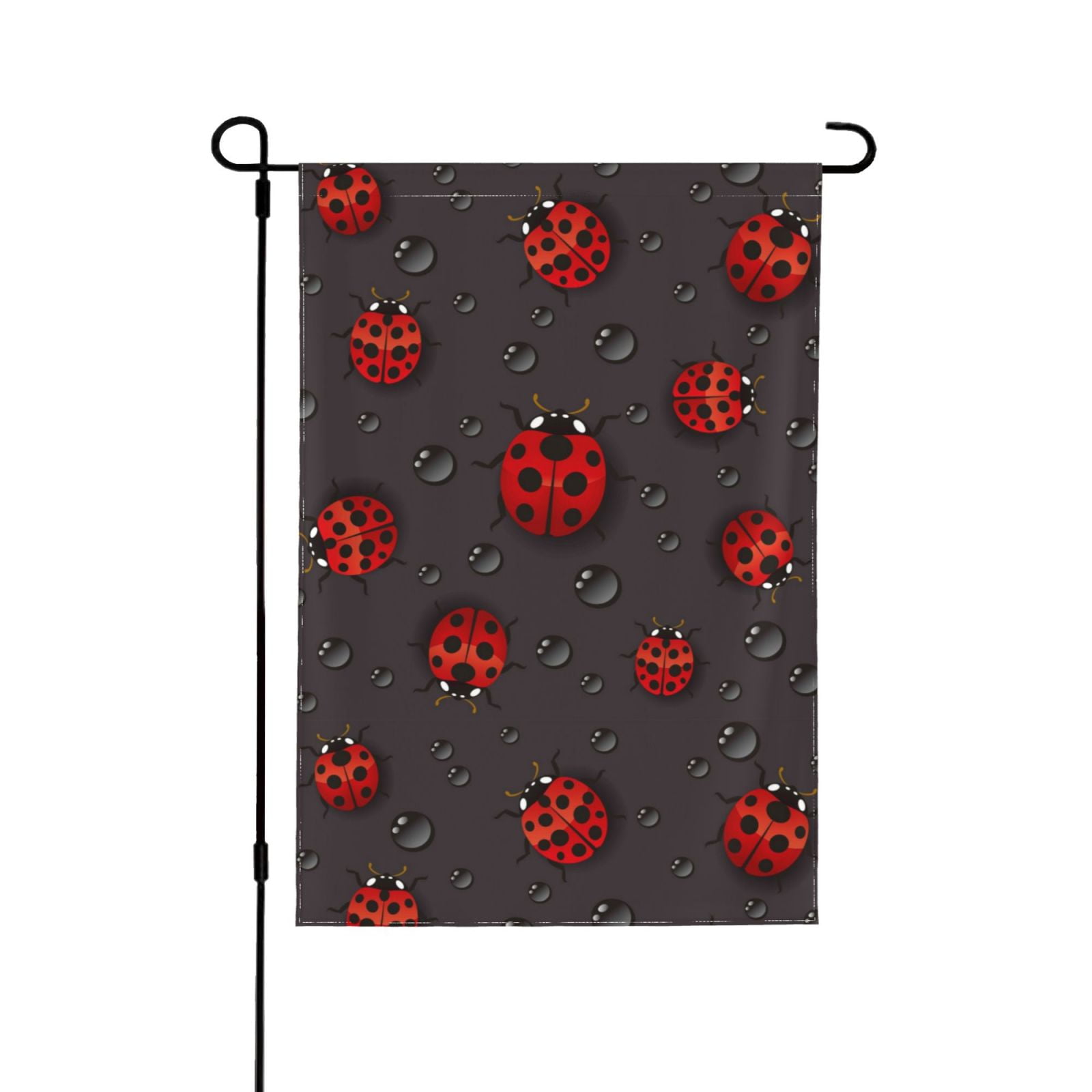 Wukai Red Ladybugs Garden Flags Double Sided Welcome Garden Yard House ...