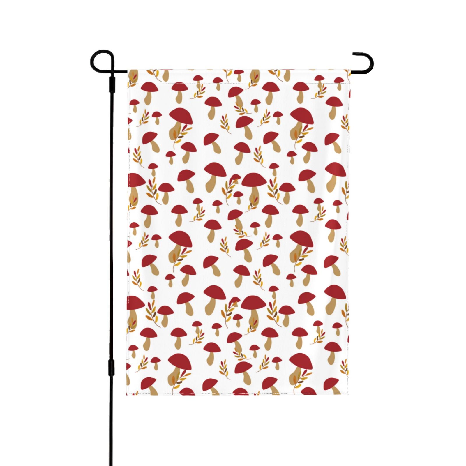 Wukai Red Mushroom Garden Flags Double Sided Welcome Garden Yard House ...