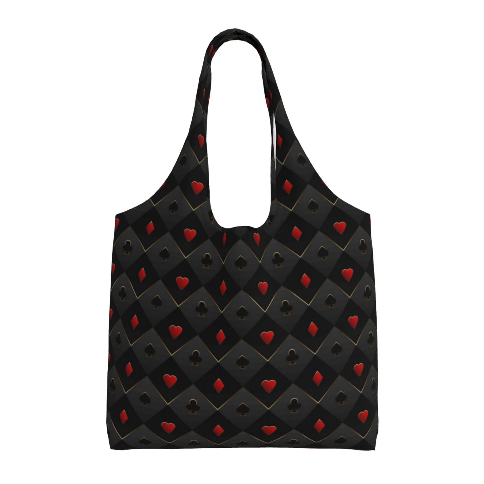 Wukai Red Poker Sturdy and Stylish Reusable Canvas Tote Bag: Eco ...