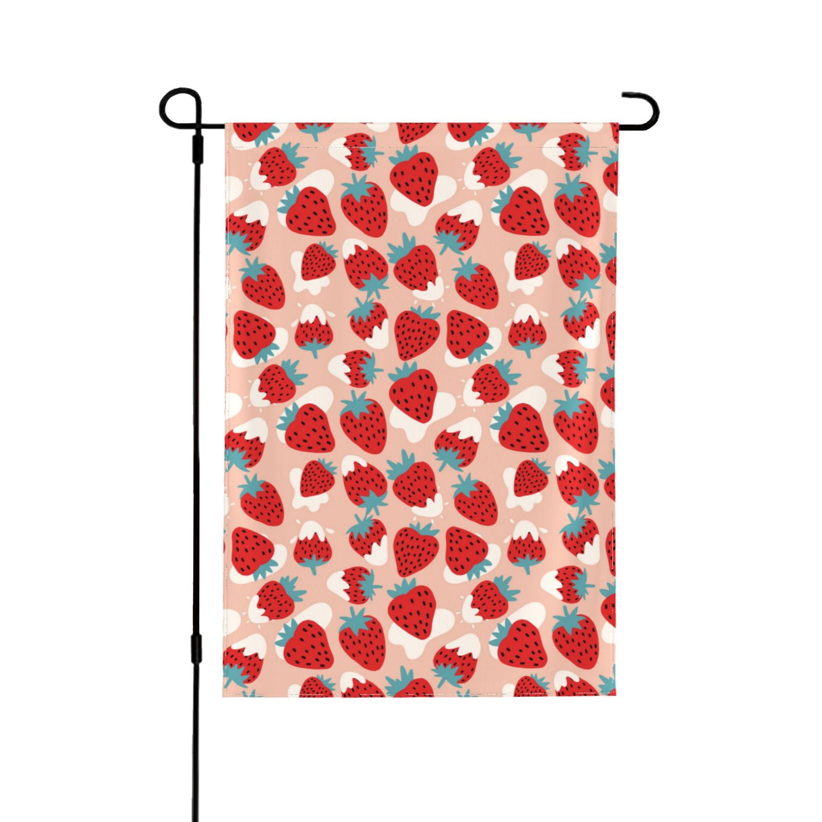 Wukai Red Strawberry Garden Flags Double Sided Welcome Garden Yard ...