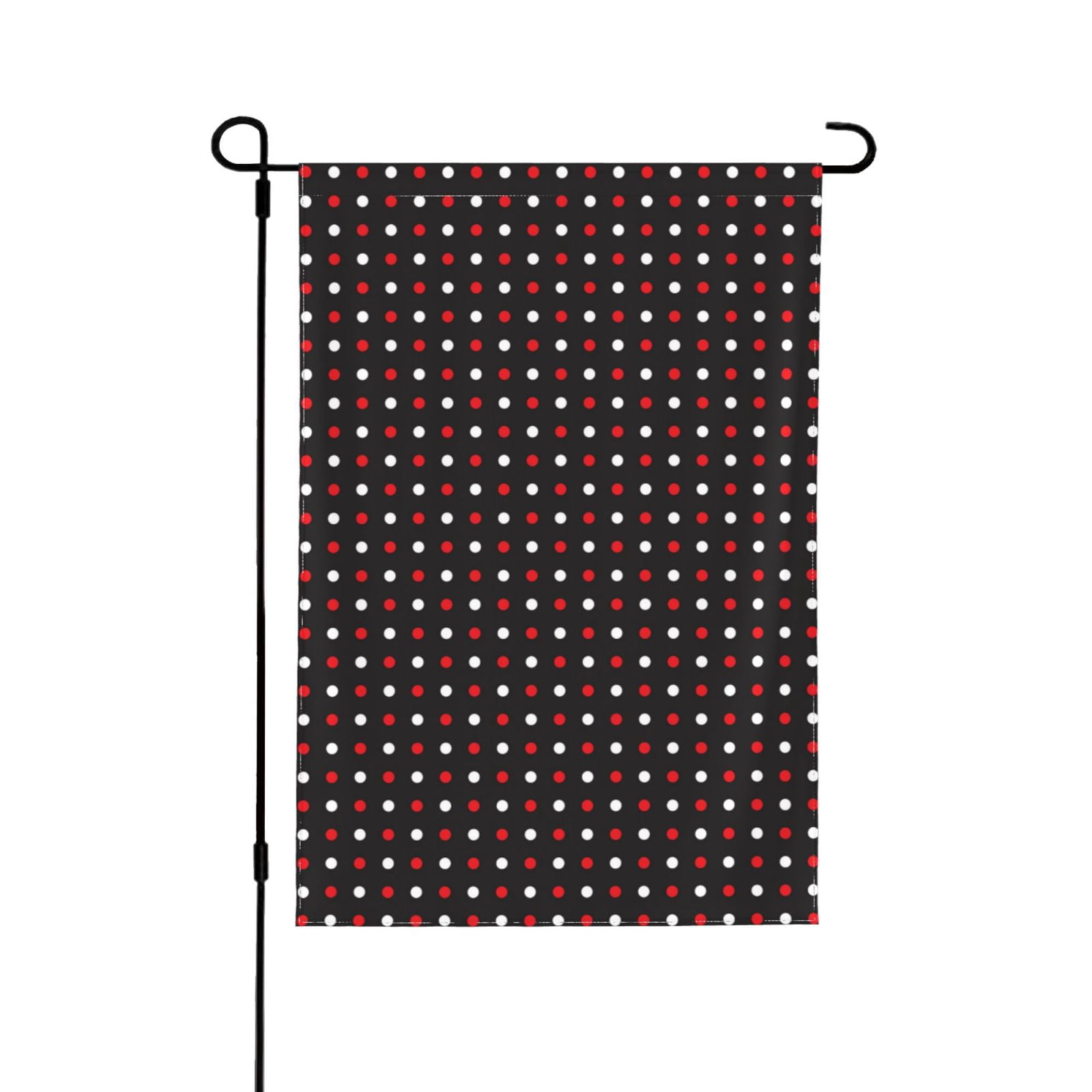 Wukai Red and white polka dots Garden Flags Double Sided Welcome Garden ...