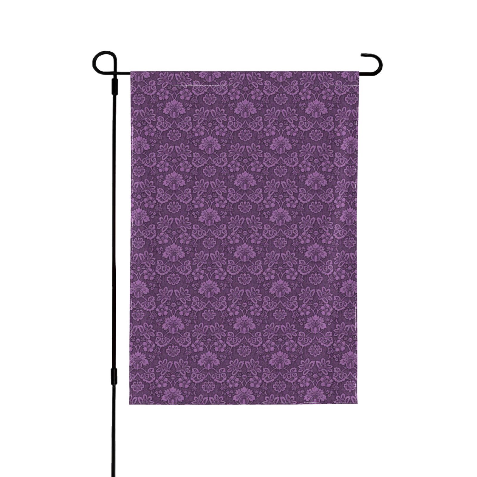 Wukai Retro Florals Purple Garden Flags Double Sided Welcome Garden ...