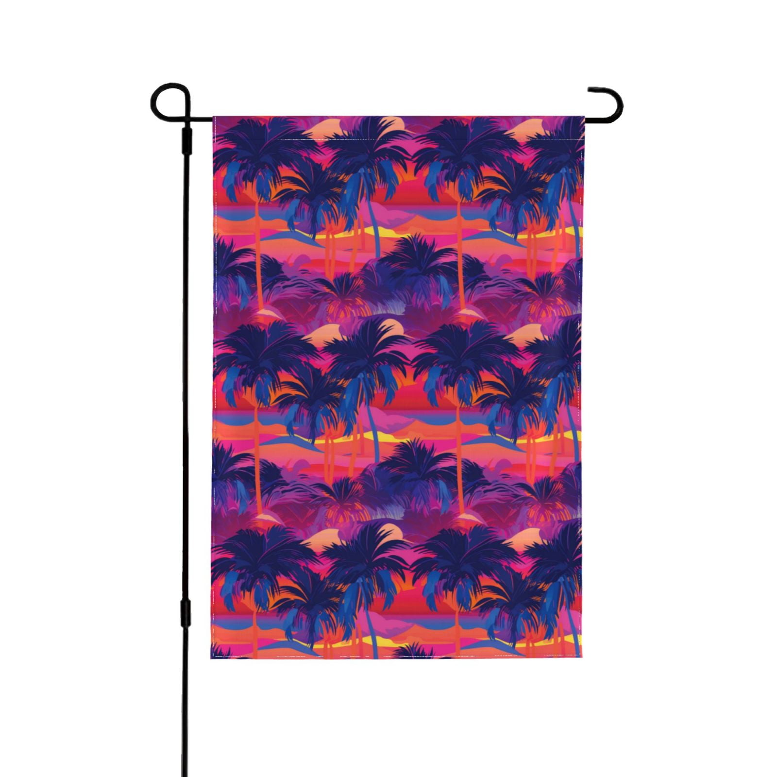 Wukai Retro Palms Garden Flags Double Sided Welcome Garden Yard House ...