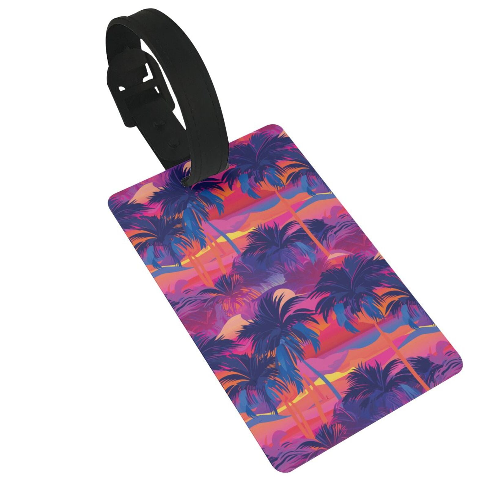Wukai Retro Palms Stylish and Durable Travel Luggage Tags: Waterproof ...