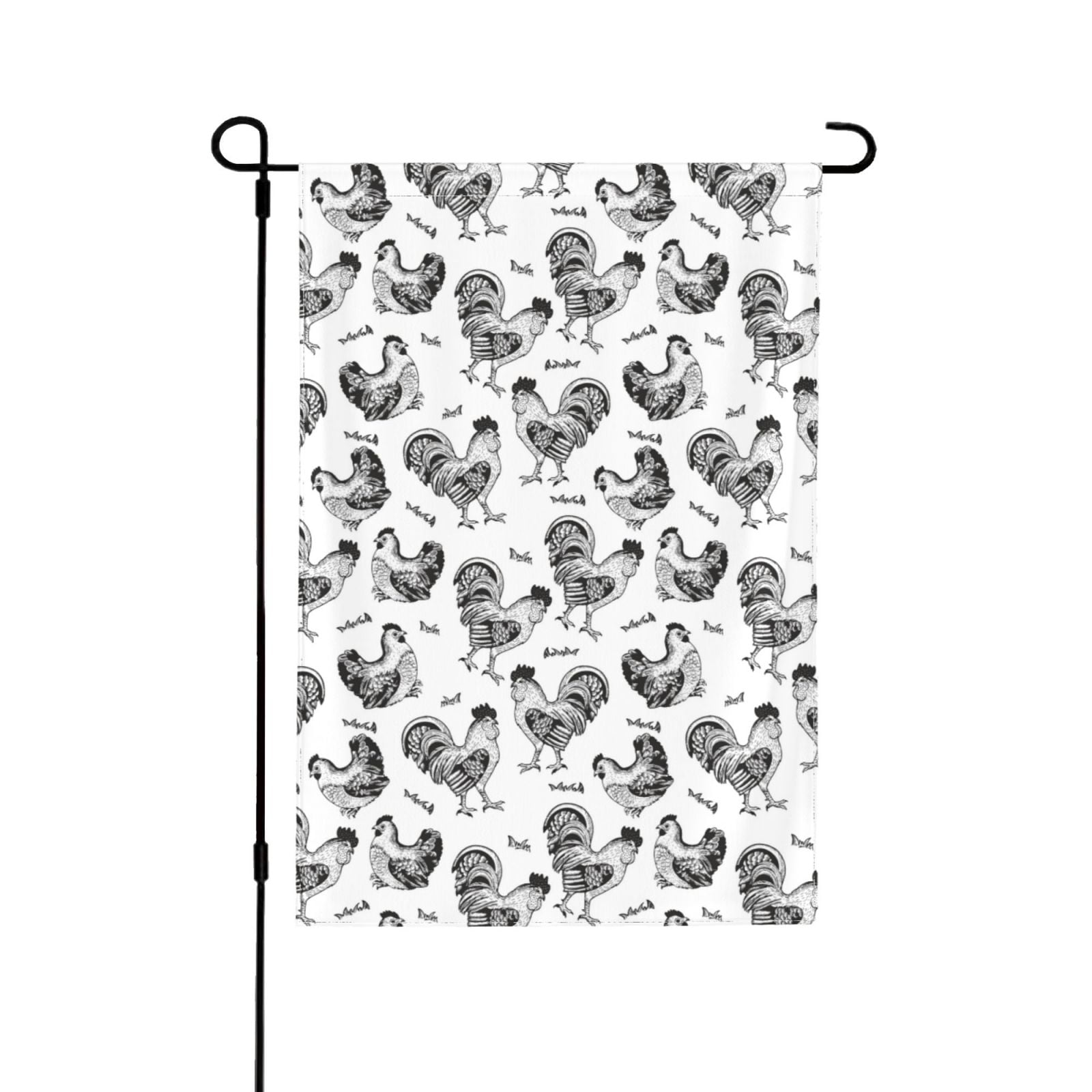 Wukai Retro Rooster Garden Flags Double Sided Welcome Garden Yard House ...