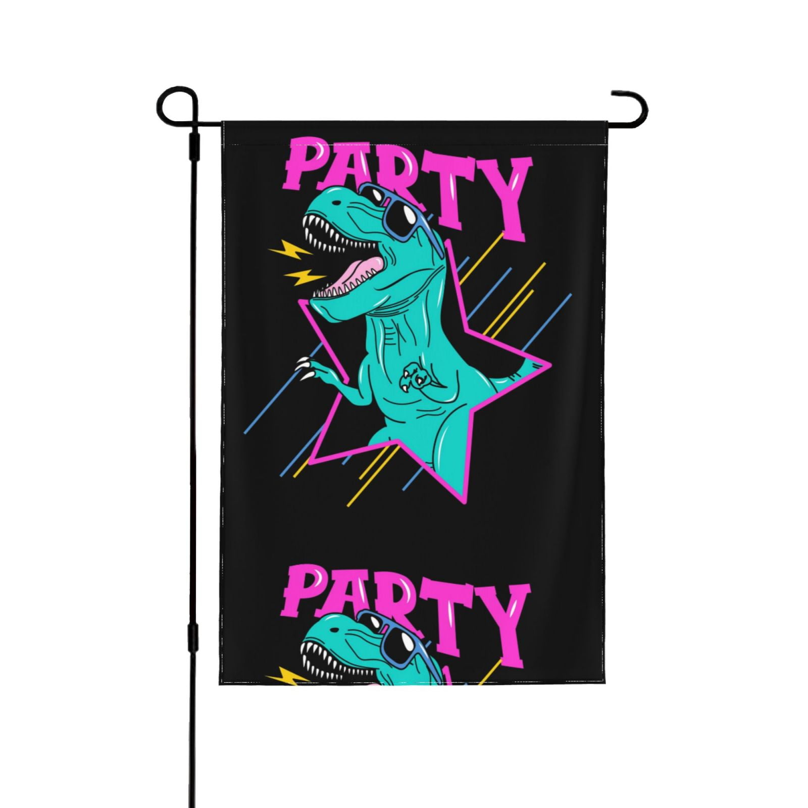 Wukai Rex Dinosaur With Sunglasses Garden Flags Double Sided Welcome ...