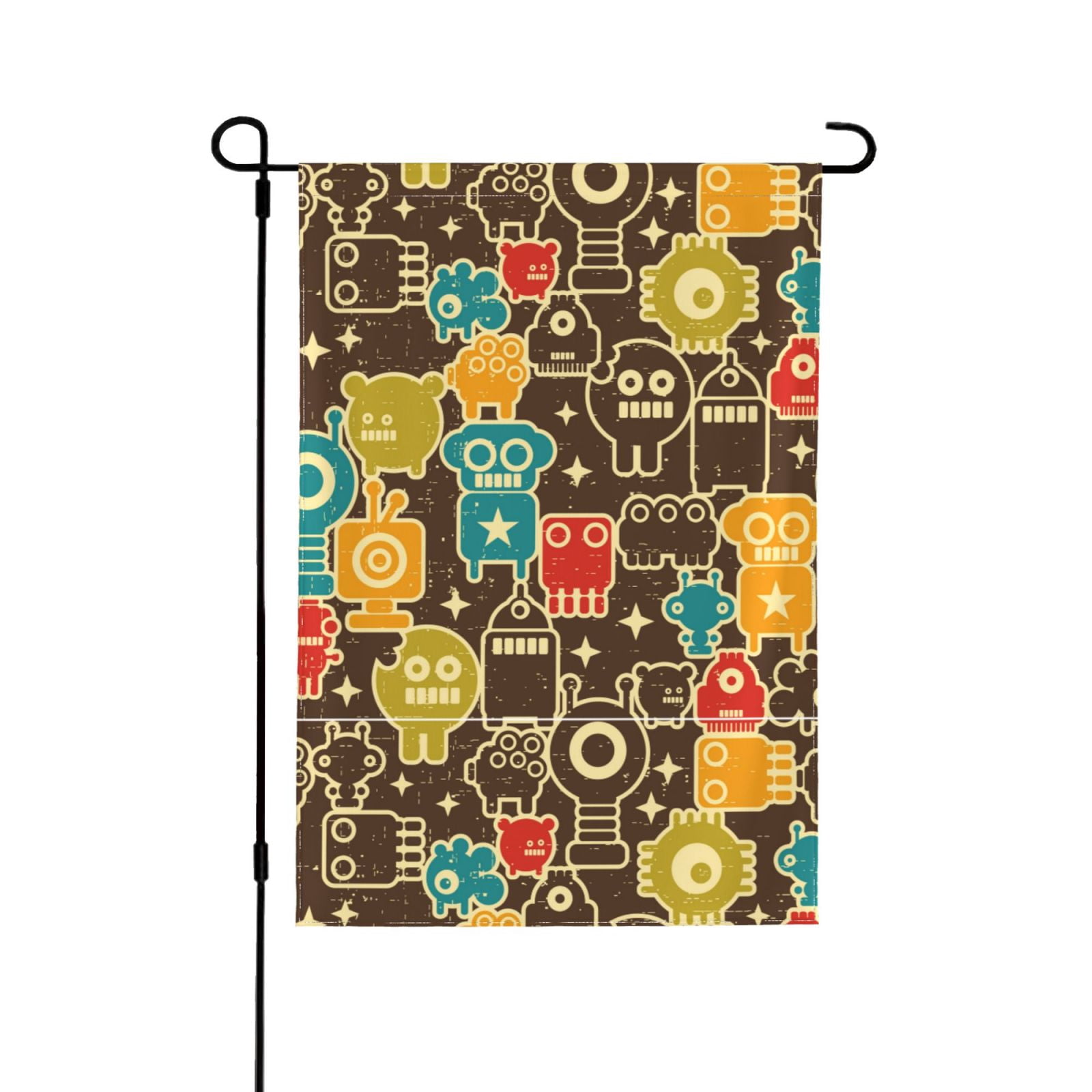 Wukai Robot and Monsters Garden Flags Double Sided Welcome Garden Yard ...
